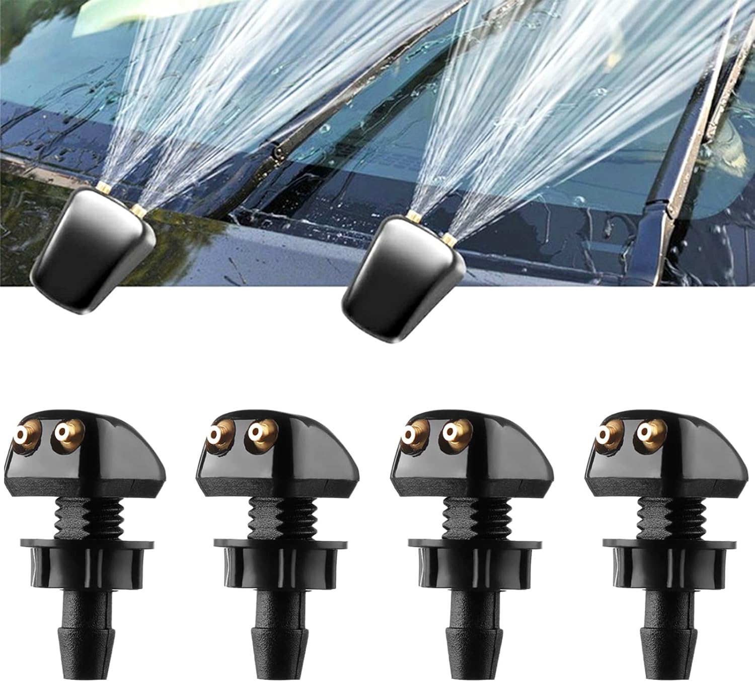Universal Car Front Windshield Washer Nozzles, Auto Accessorie Wiper ...