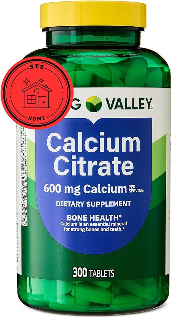 Amazon.com: Spring Valley Calcium Citrate 600 mg, 300 Tablets - Bone ...