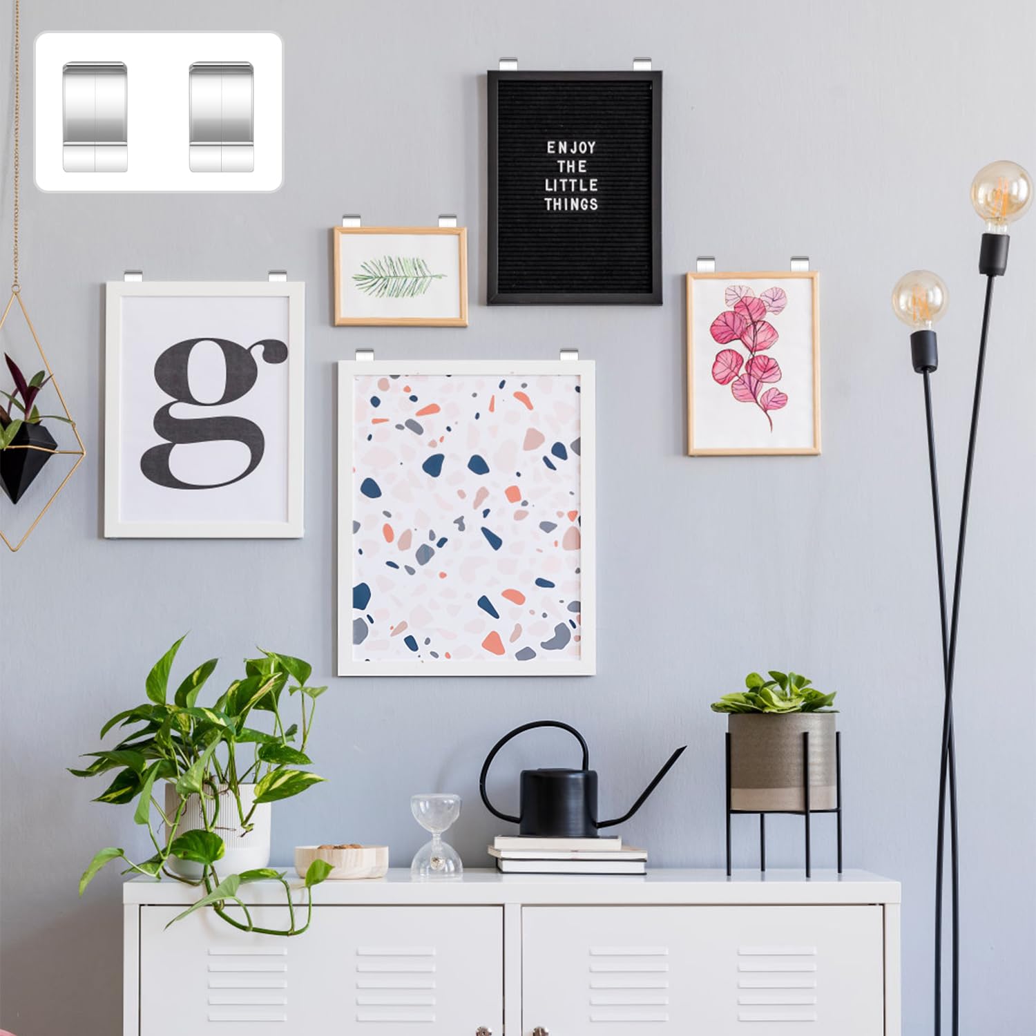 Cubicle Picture Frame Hangers STAS Panel Hooks Partition Wall Panel