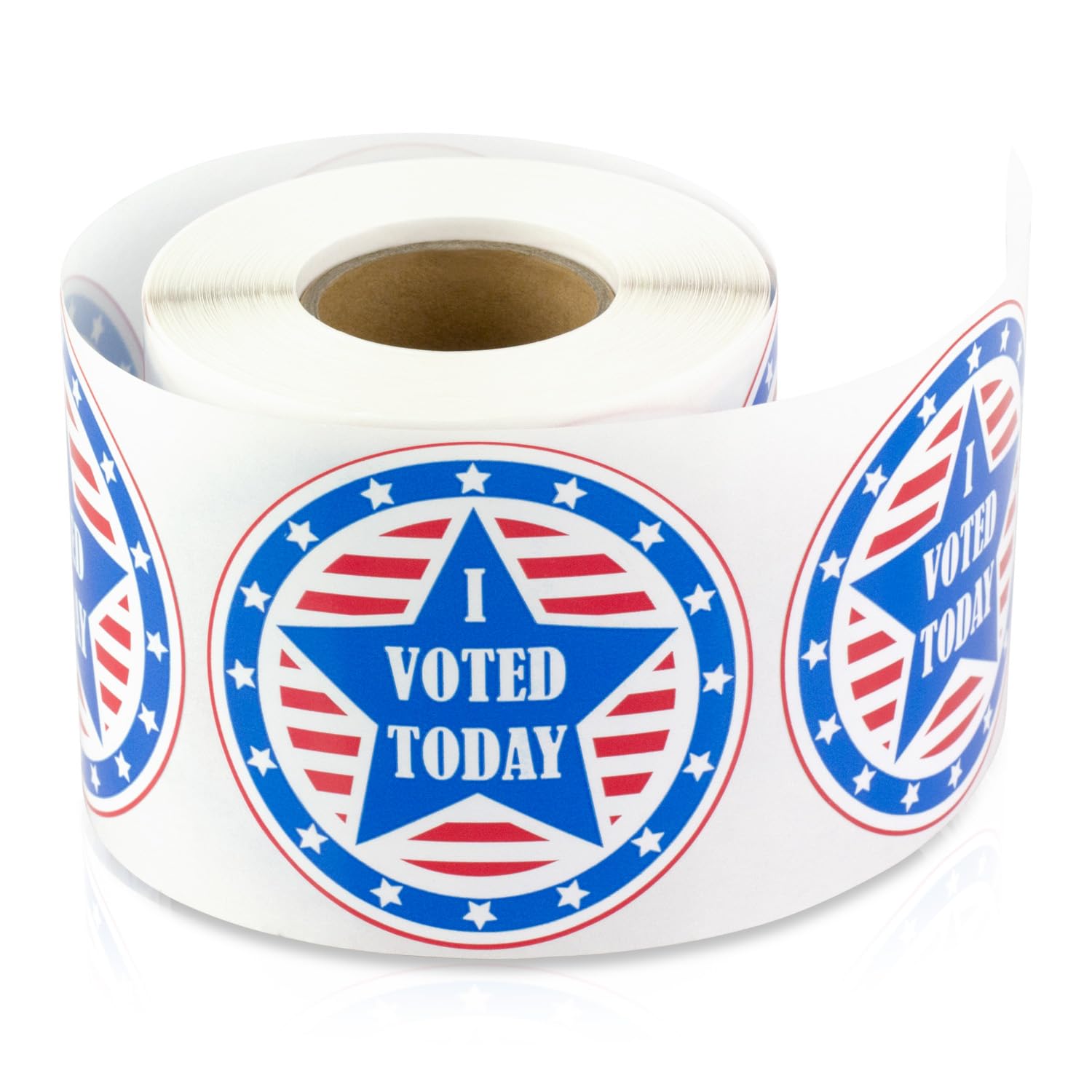 Amazon.com : I Voted Today Stickers - 2 Inch Circle Dot Blue Star with ...