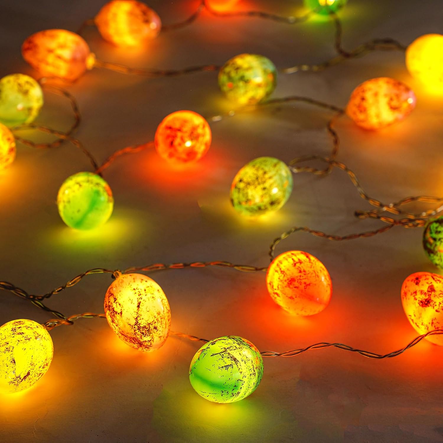 Amazon.com: Bencailor Easter Eggs String Lights, 9.84ft Easter ...
