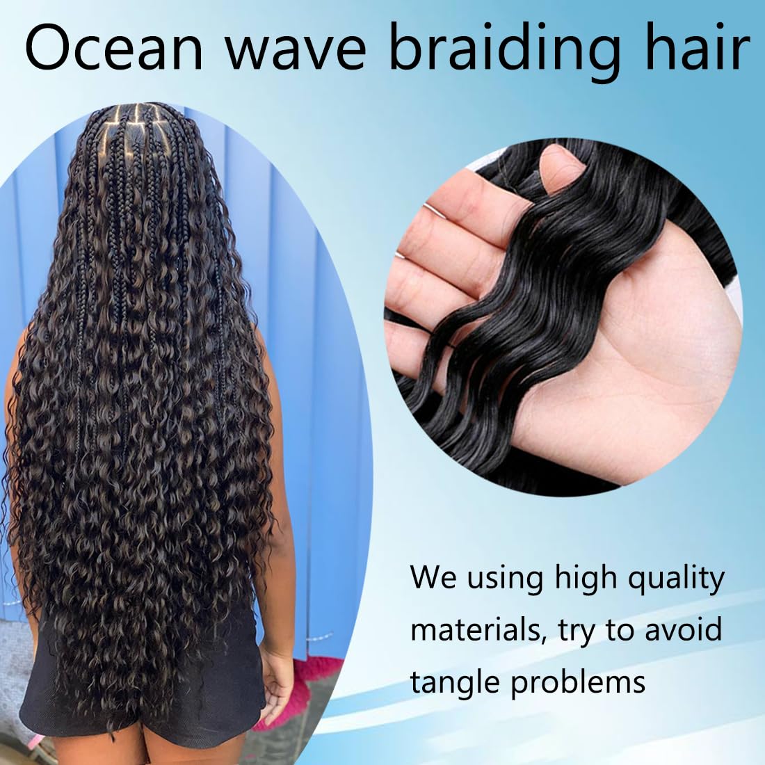 Snapklik.com : Curly Braiding Hair 30 Inch Ocean Wave Crochet Hair For ...