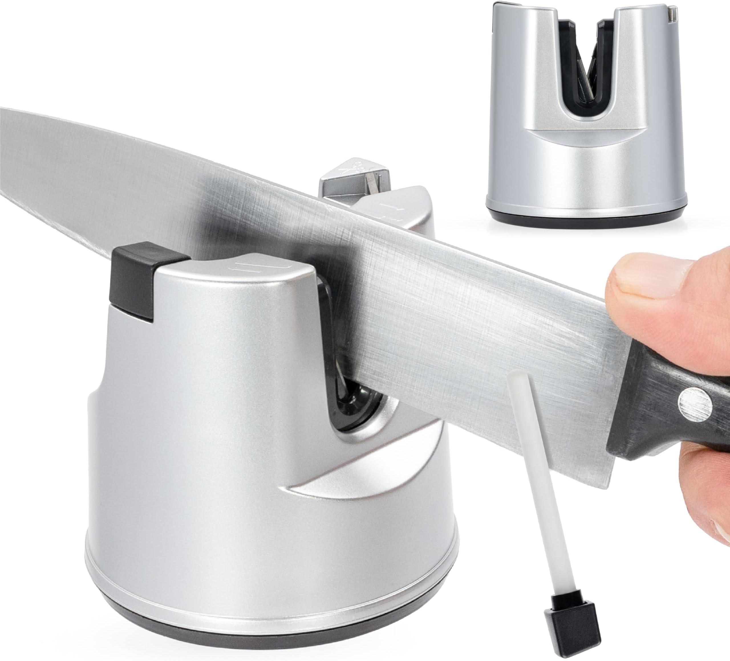 KIALFSR Affilacoltelli Professionale con Base Antiscivolo, Sistema a ...
