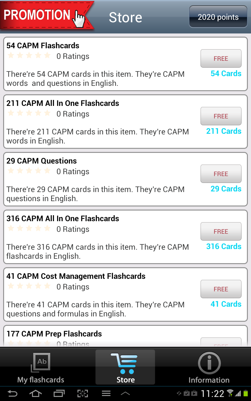 New CAPM Flashcards:Amazon.com:Appstore for Android