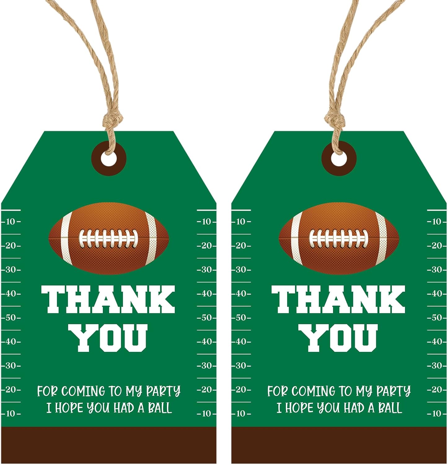Amazon.com: Anwyll Football Thank You Gift Tags,Sport Ball Game Thank You Party Favor Tags with ...