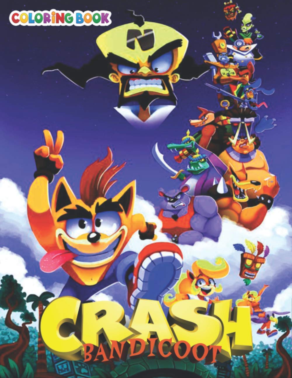 Crash Bandicoot Coloring Book 50 Crash Bandicoot Colouring Pages Kids ...