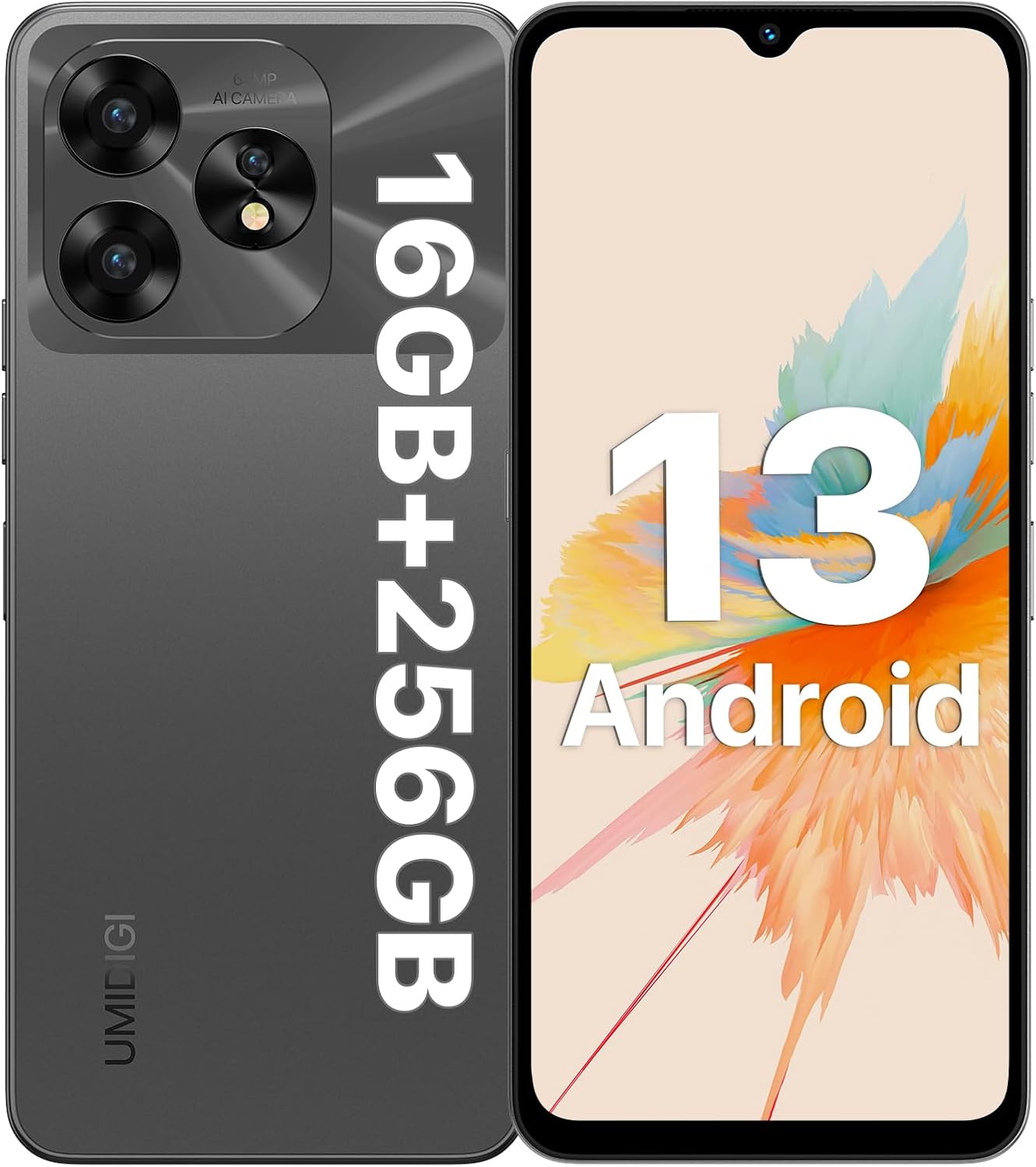 Amazon.com: UMIDIGI A15 Cell Phones ,Android 13 Mobile Phone,64MP Main ...