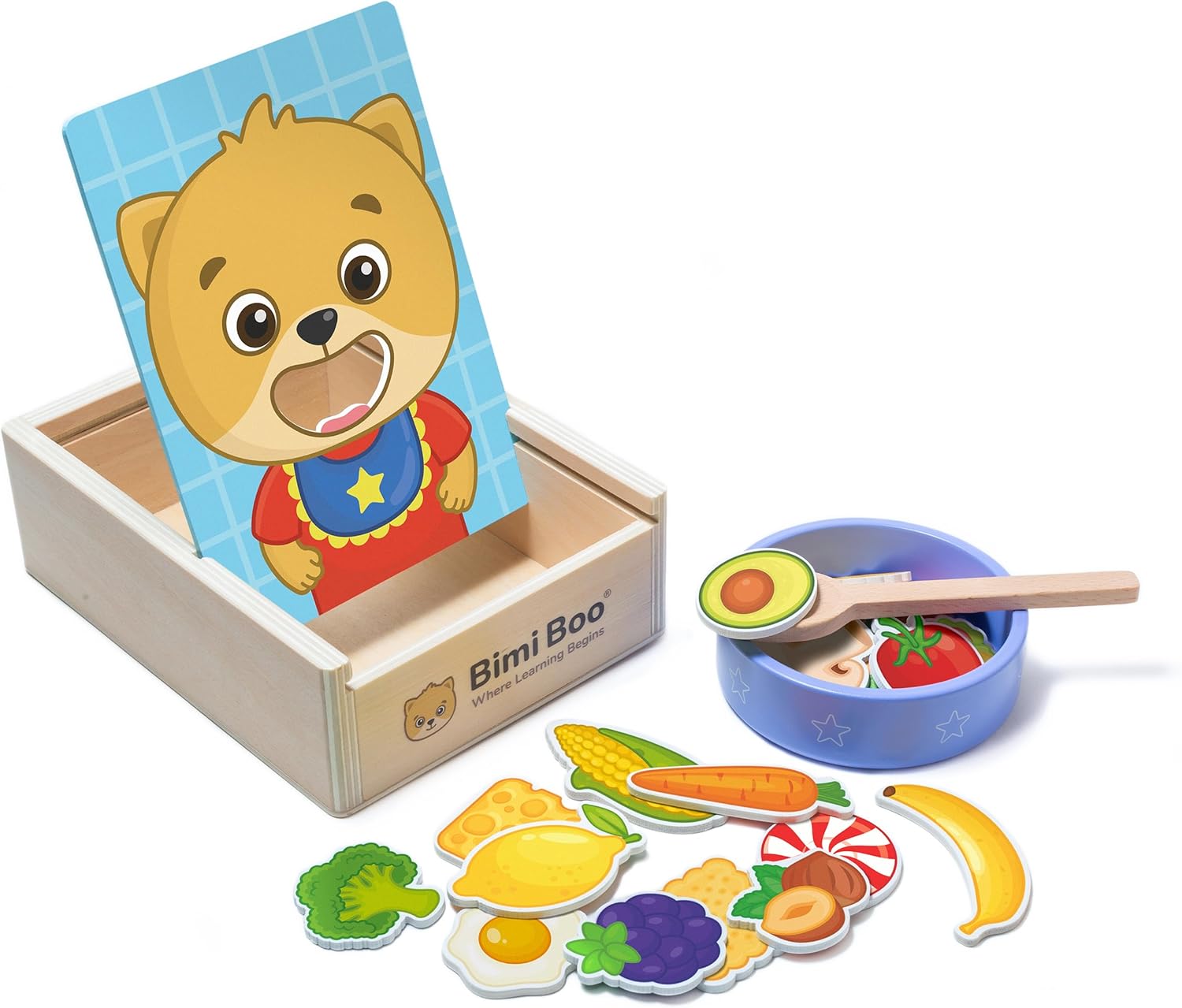 Amazon.com: Bimi Boo Wooden Learning Feeding Game - Interactive ...