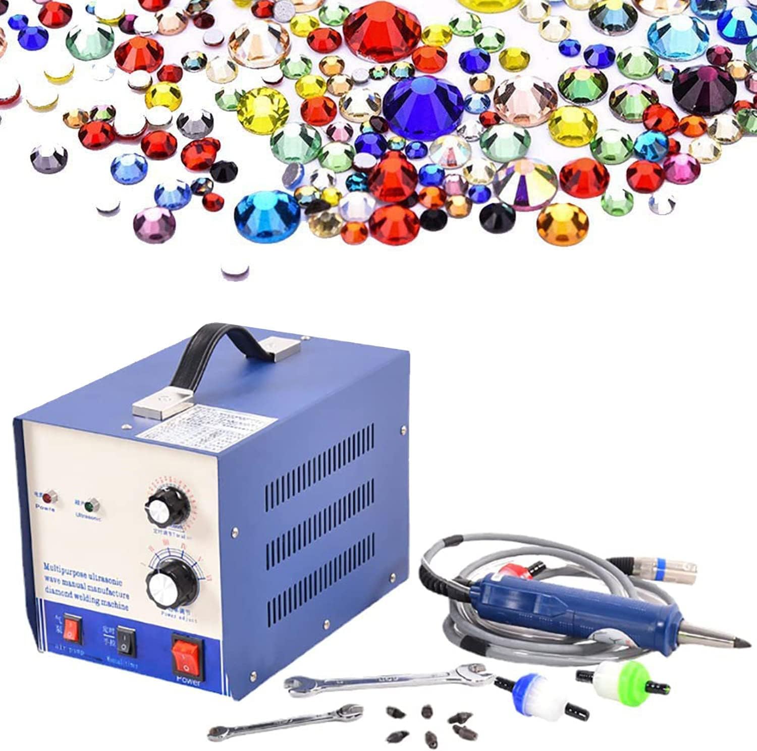 Amazon.com: Ultrasonic Hotfix Rhinestone Applicator 80Pcs/Min Pearl ...