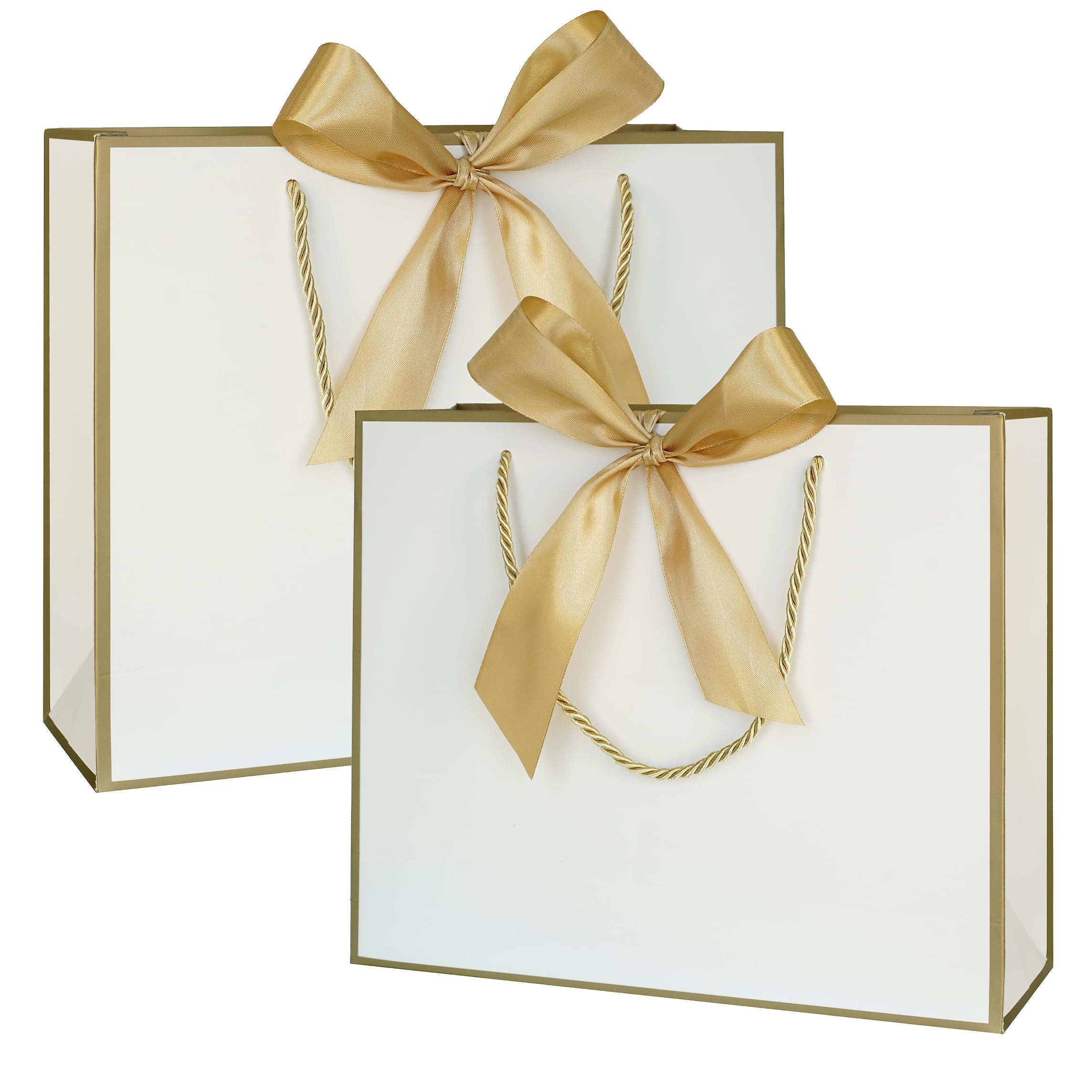 Snapklik.com : AZOWA White And Gold Gift Bags