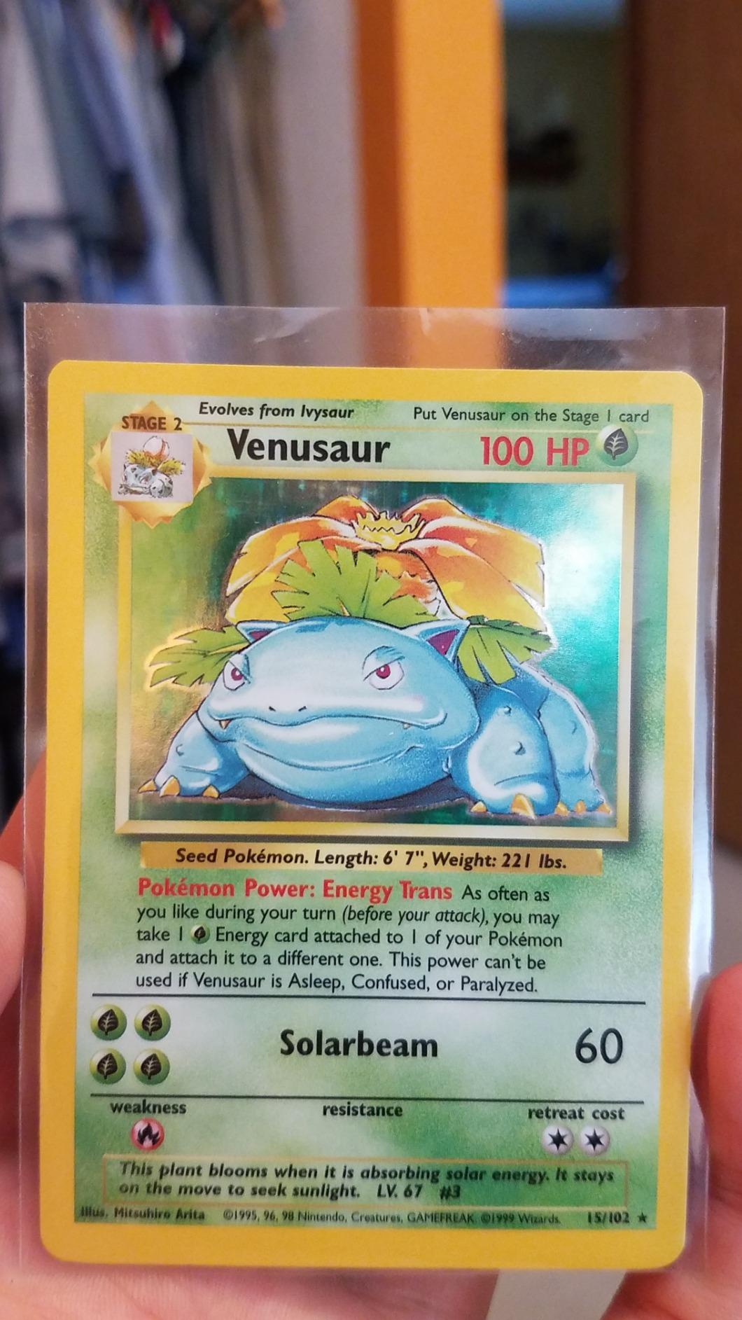 Amazon.com: Pokemon - Venusaur (15/102) - Base Set - Holo : Toys & Games