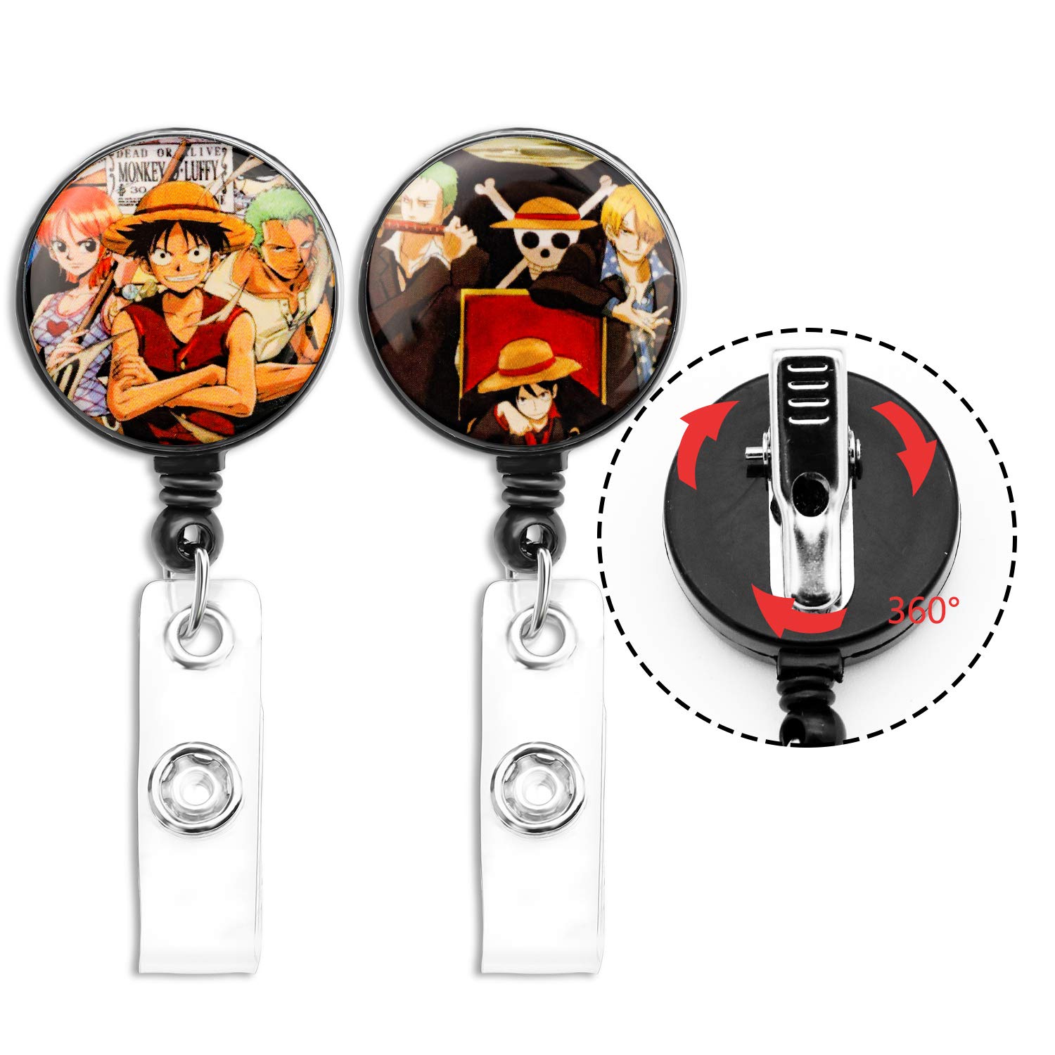 Buy One Piece Monkey D. Luffy Retractable ID Card Badge Holder with ...