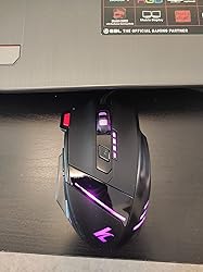 Hcman Gaming Mouse Wired Programmable 7 Buttons [Upgraded Version] Led ...