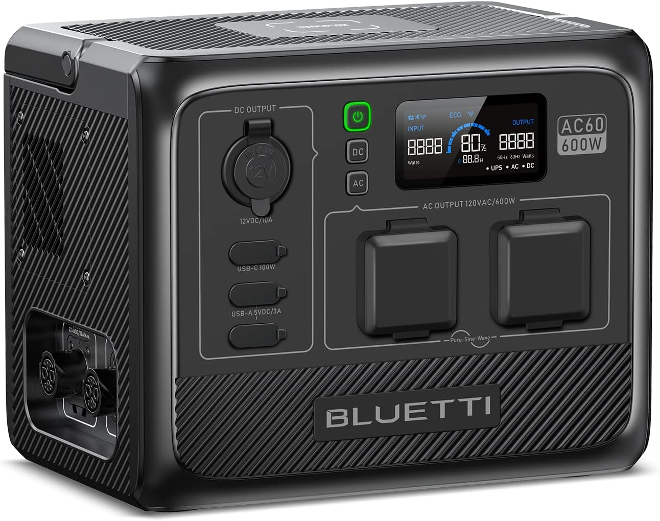Amazon.com: BLUETTI Portable Power Station AC60, 403Wh LiFePO4 Battery Backup w/ 2 600W (1200W ...