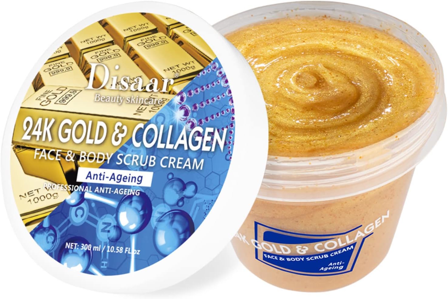 Amazon.com : Orogold White Gold 24K Classic Body Scrub Exfoliator 275 g ...