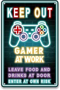 Amazon.com: Keep Out Gamer at Work Sign - Cool Waterproof and Rust ...