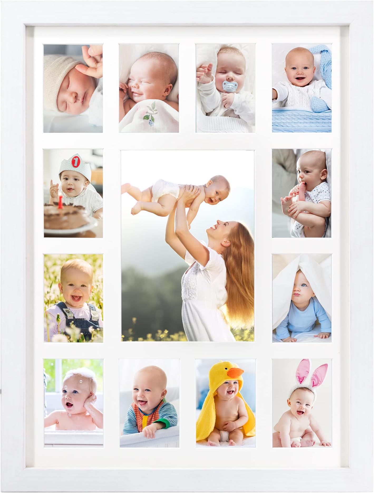 BD ART 23 x 50 cm (9 x 20-Inch) Baby Photo Frame My First Year Photo ...