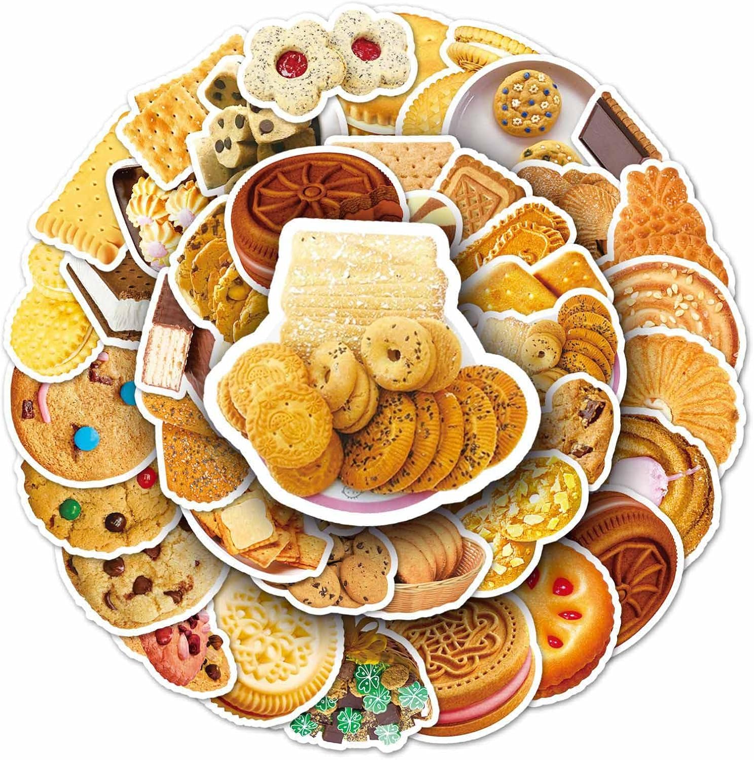 Amazon.com: Flavoured Biscuits Stickers for Water Bottles,Vinyl Cookie ...