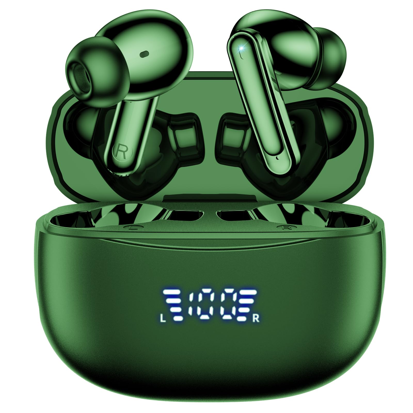 Wireless Earbuds, Bluetooth 5.3 Headphones with Dual LED Power Display ...