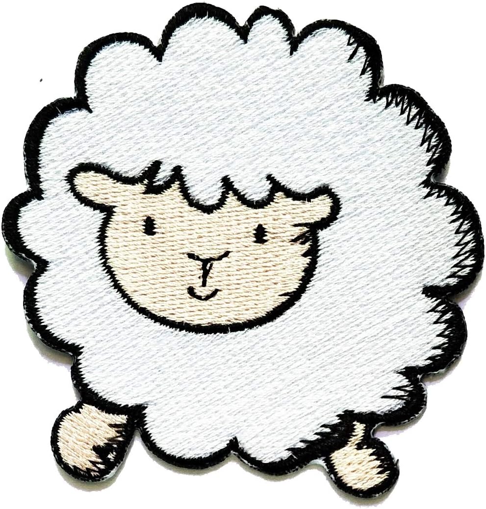 Amazon.com: Nipitshop Patches White Sheep Lamb Farm Patch Vintage ...