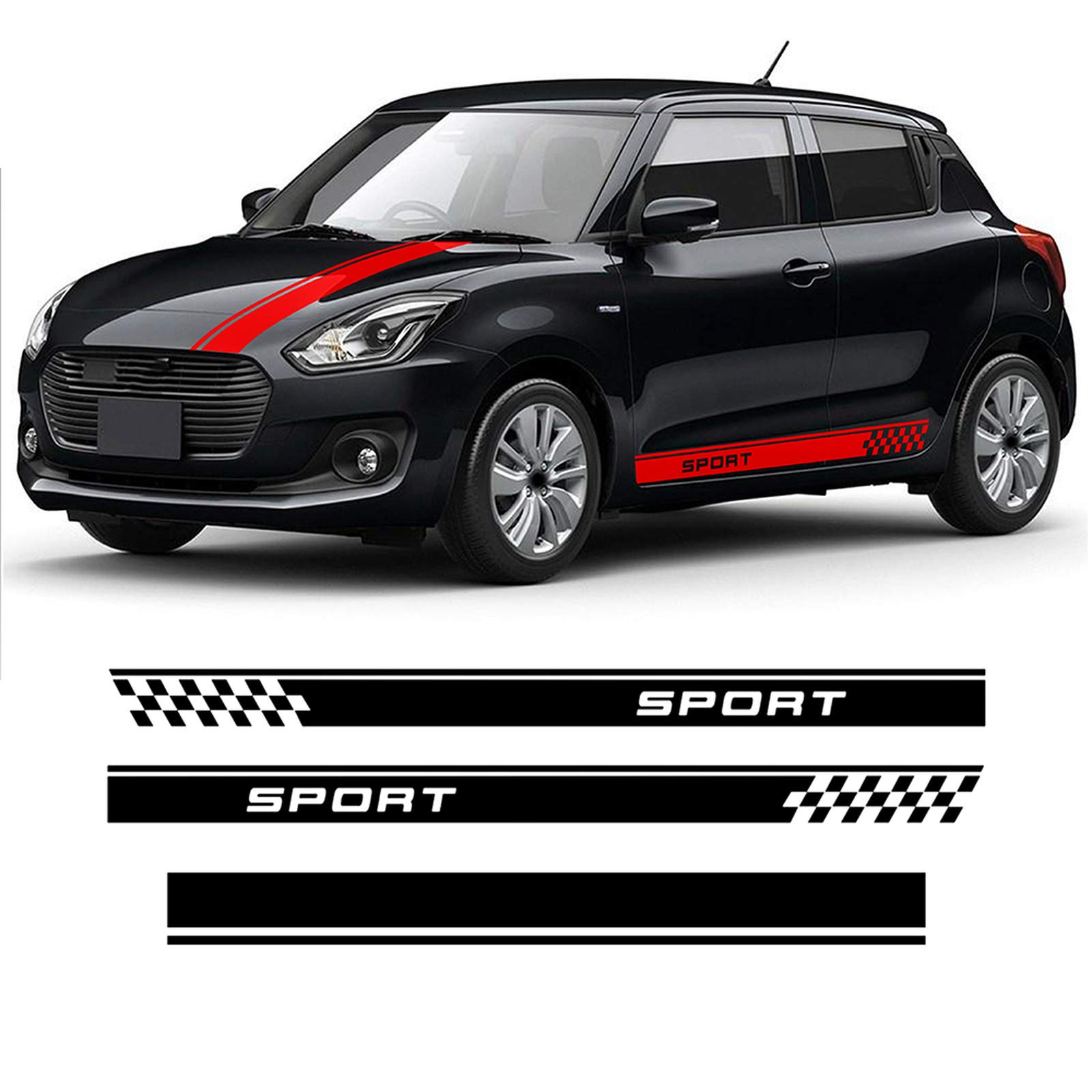 Buy car stickers For Suzuki Swift,Car Styling Door Side Stripes Skirt ...