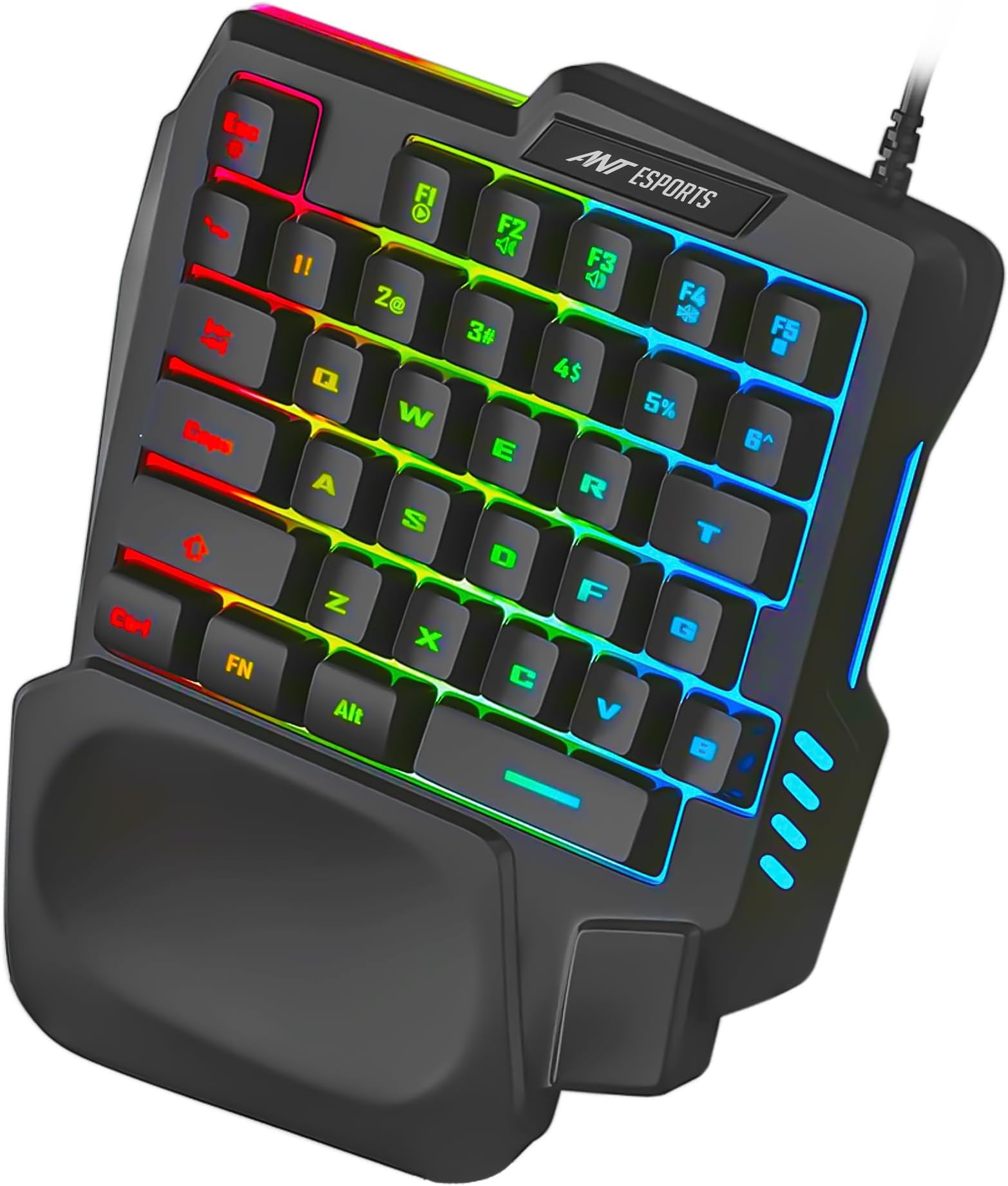 Amazon.in: Buy Ant Esports MK1001 One Handed Gaming Keyboard RGB ...