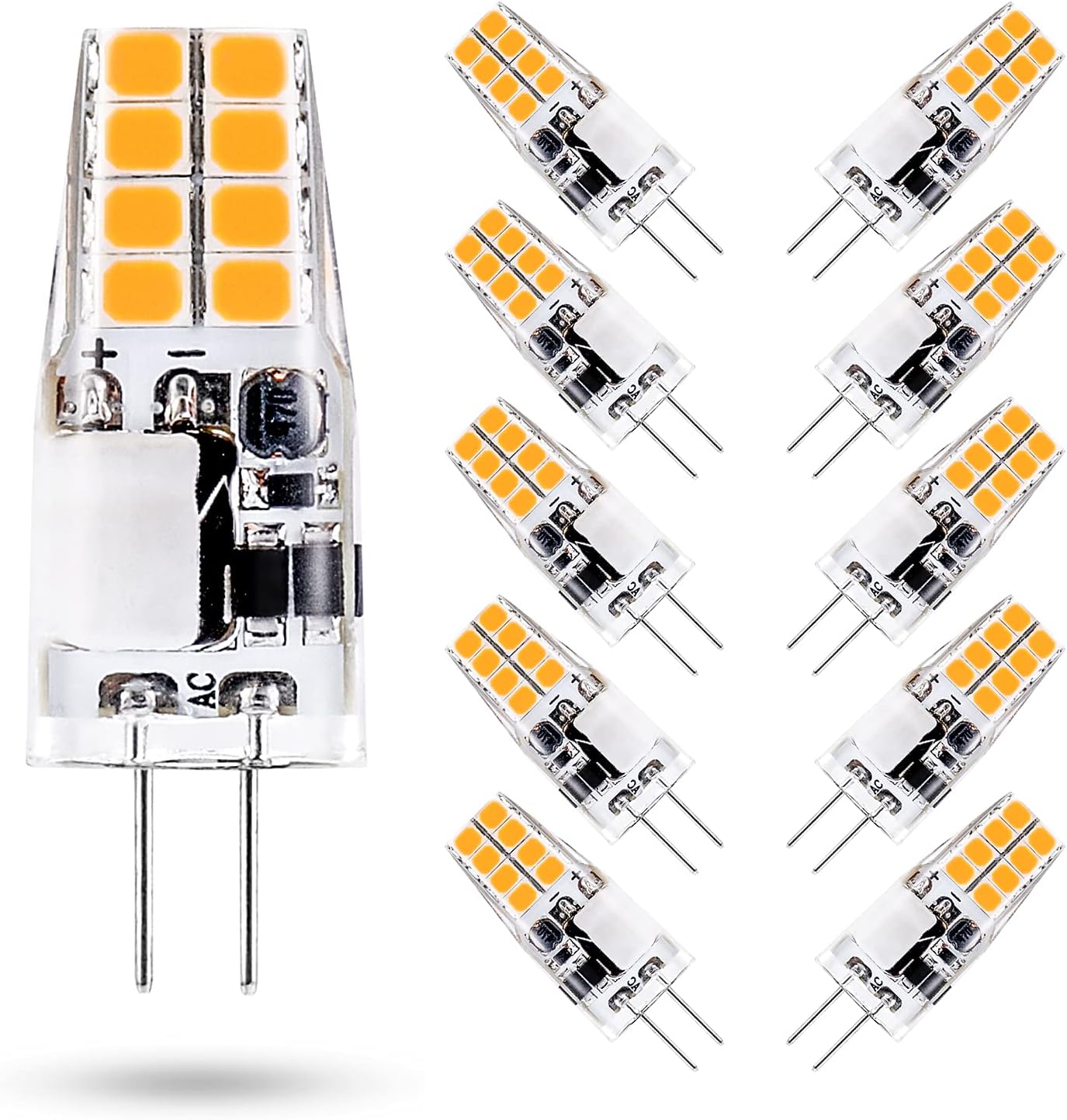 5 x G4 LED Bulbs Cool White 3w Replacement for 30w 12v G4 Halogen ...