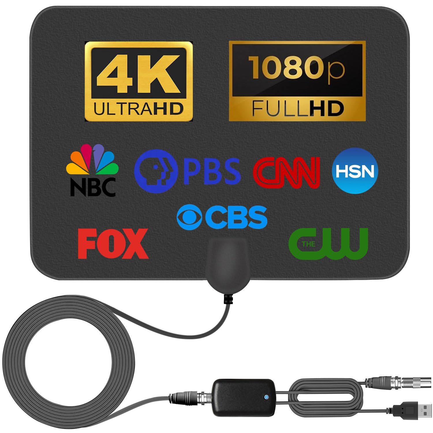 Amazon.com: GREALT Digital TV Antenna Long Range 900 Miles, Supports HD ...