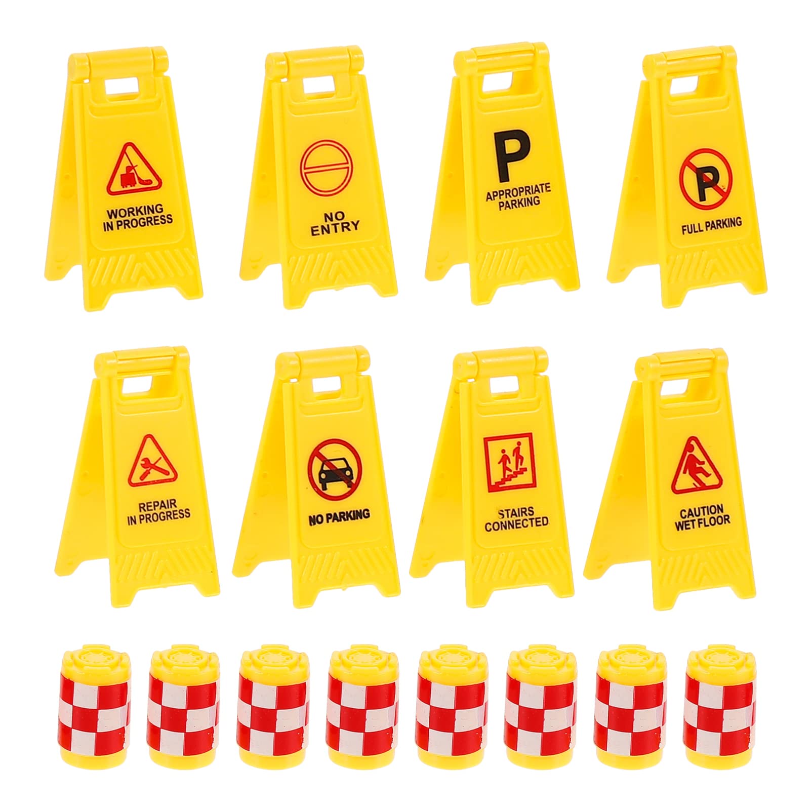 Toyandona Traffic Sign Toys Safety Education 16pcs Miniature Street ...