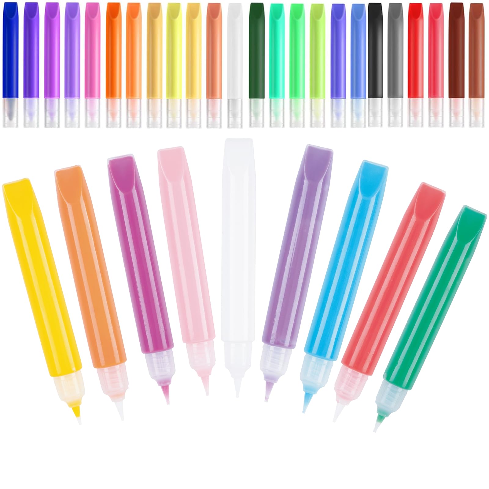 Amazon.com: Suncatcher Paint Pens Bulk Kit 24 Pcs 24 Colors 10ML Each ...