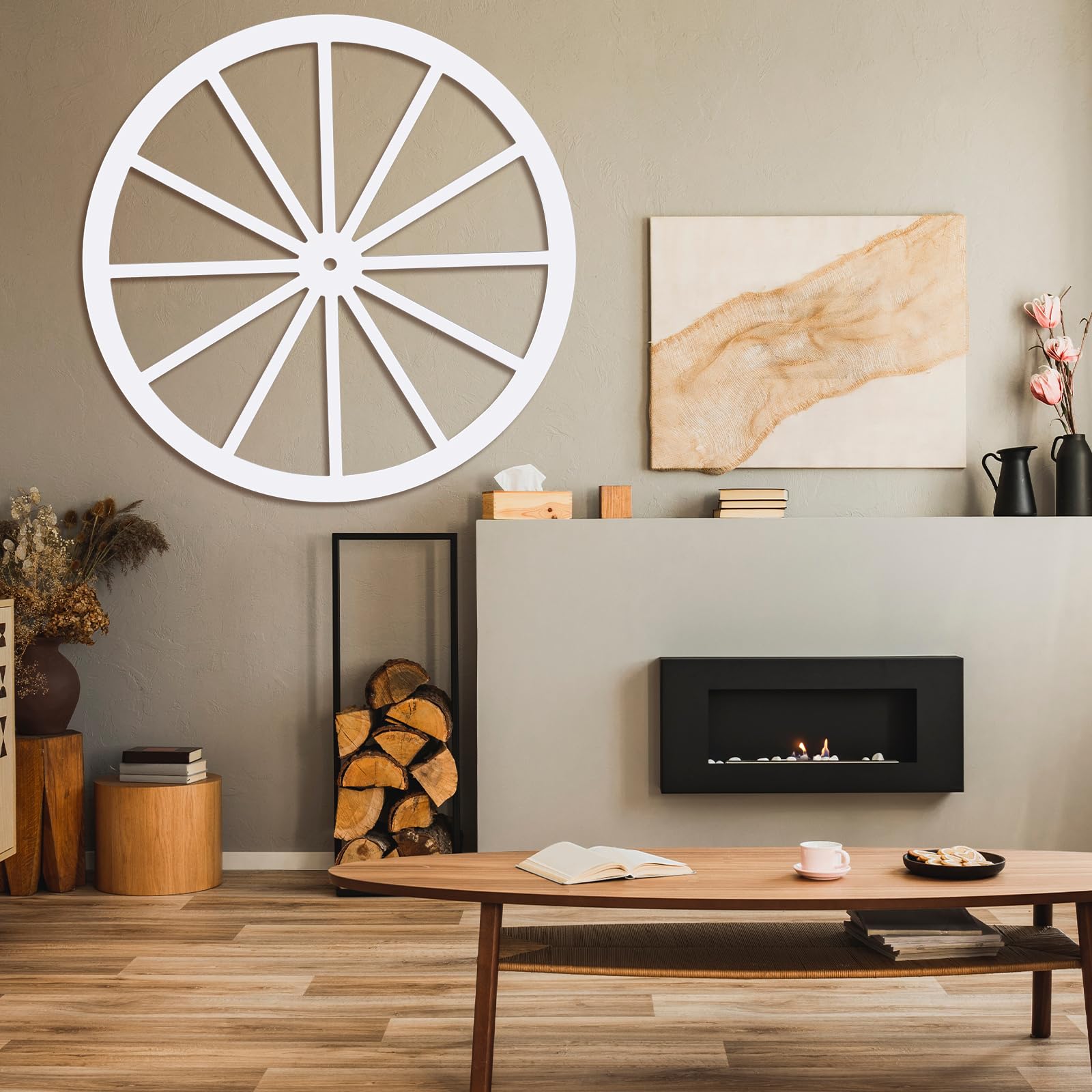 Snapklik.com : DaisyInner Wood Wagon Wheel Decorative Old Western Style ...