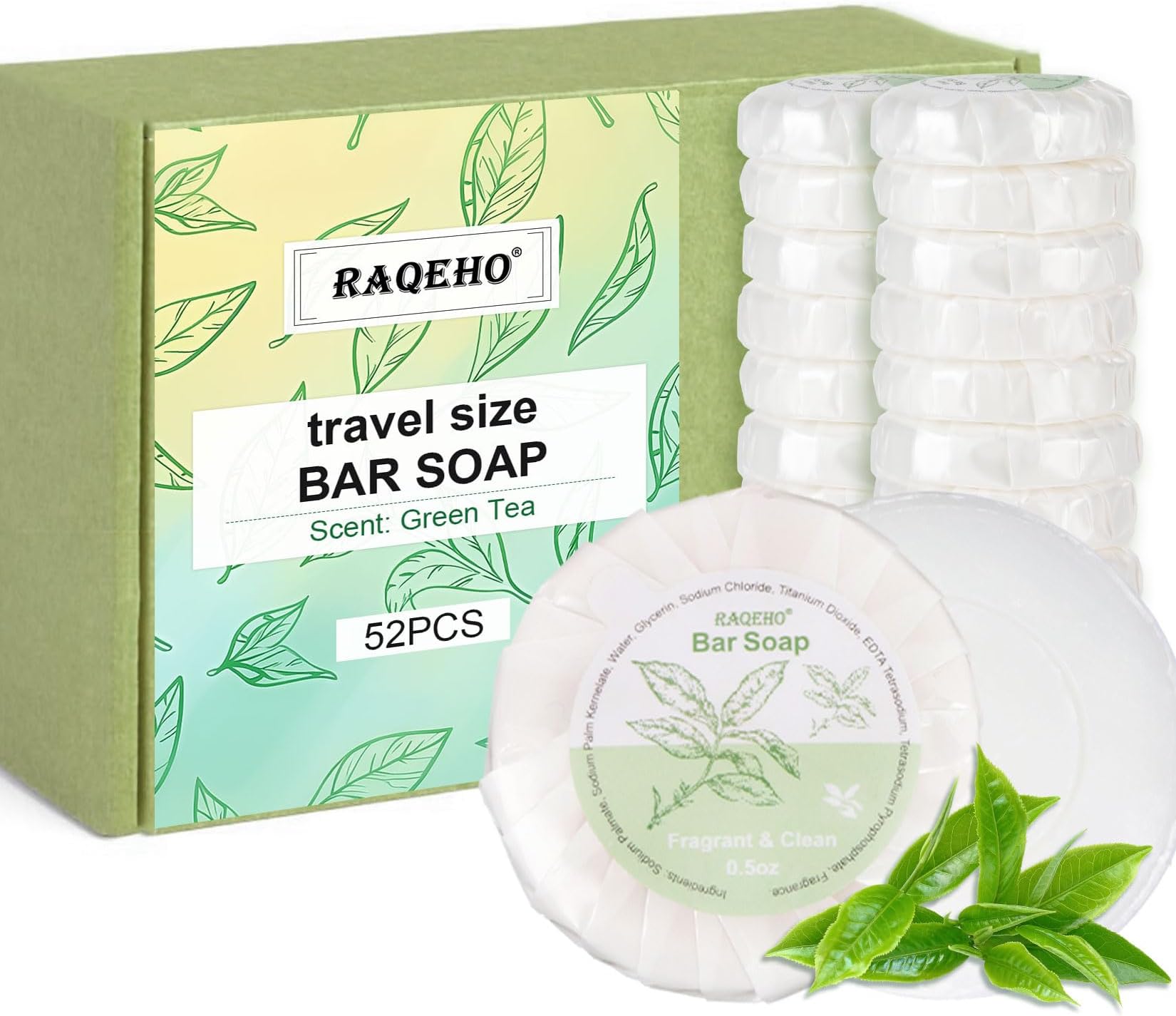 Amazon.com : RAQEHO 52 Mini Bar Soap Bulk - Travel Soap Individually ...