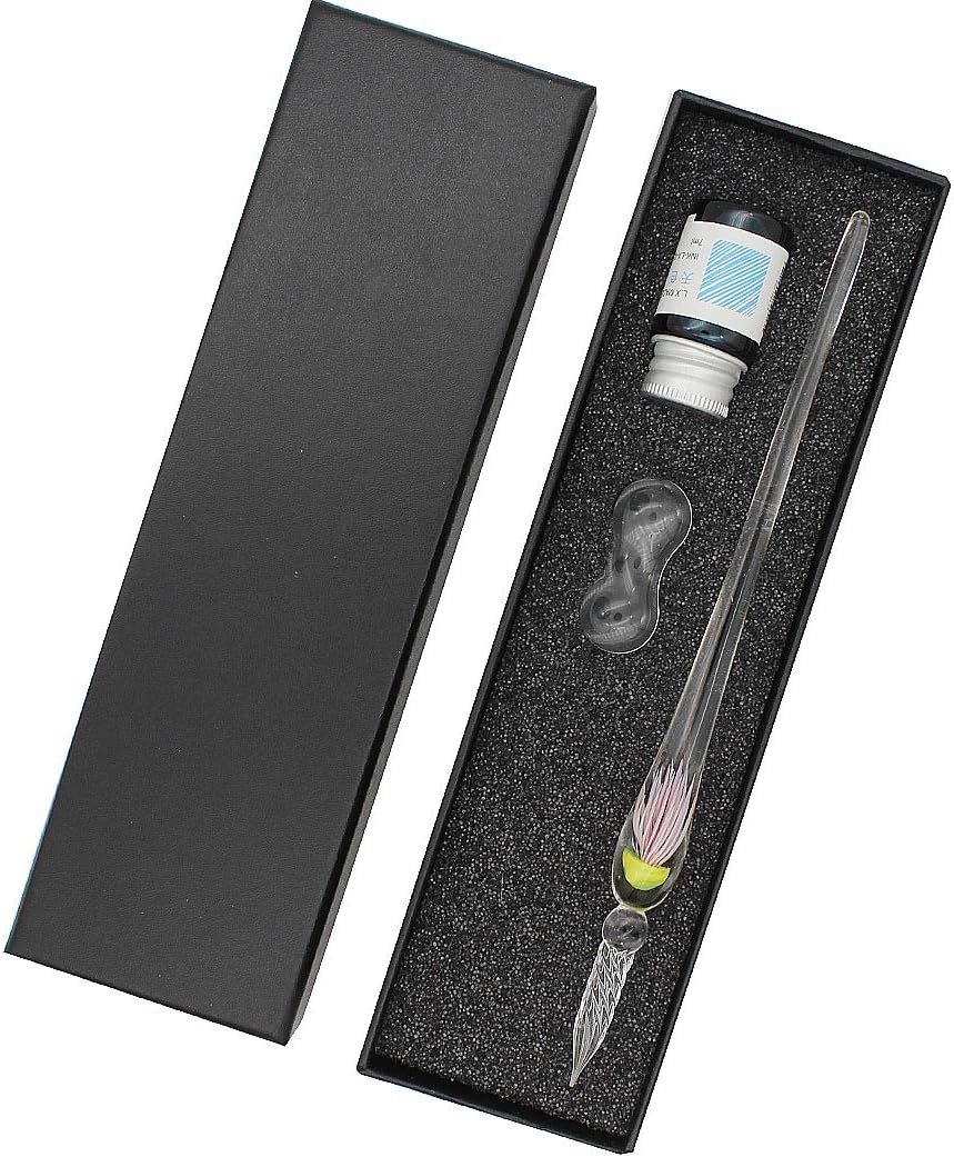Amazon.com : SIPLIV Glass Dip Pen Intarsia Jellyfish Dip Pen Fountain ...