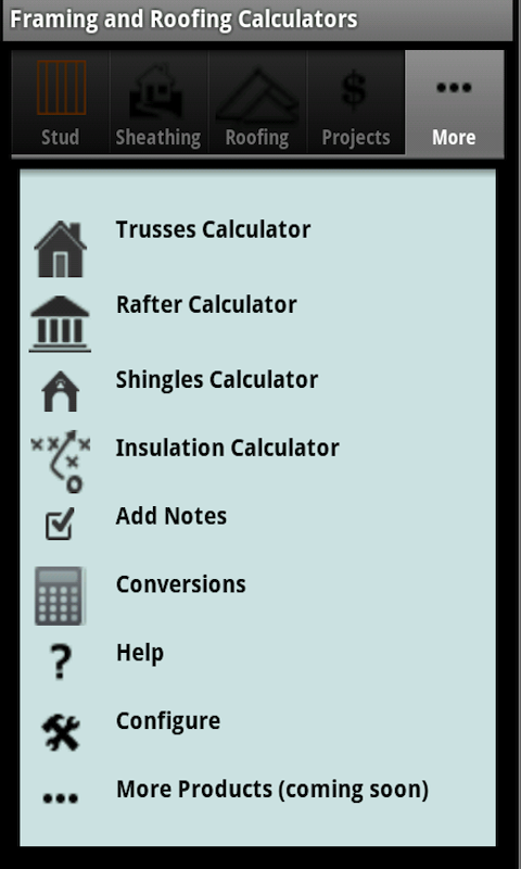 Framing & Roofing Calculator:Amazon.com:Appstore for Android
