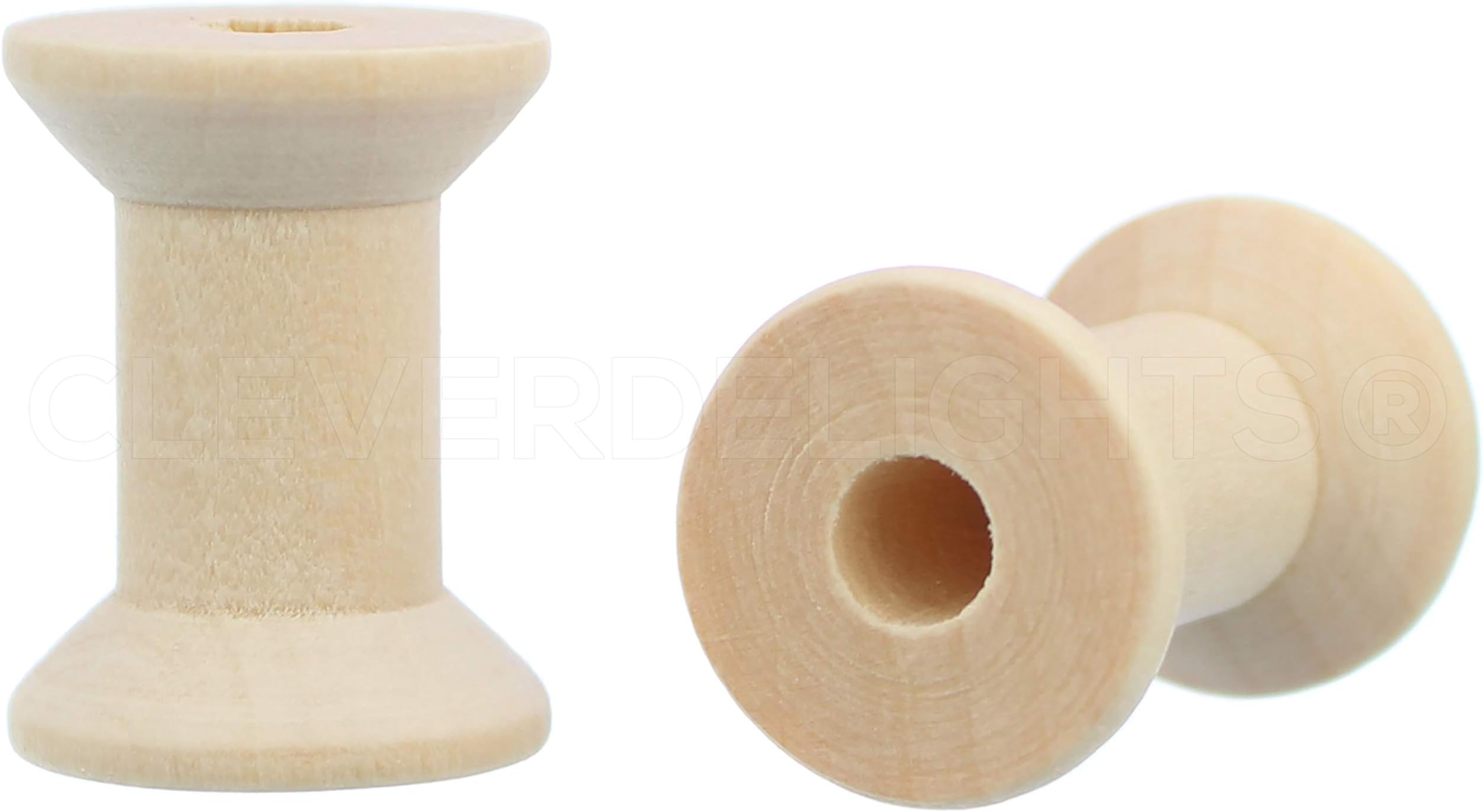 Amazon.com: CleverDelights 1 1/8" x 7/8" Wood Spools - 50 Pack - Empty ...