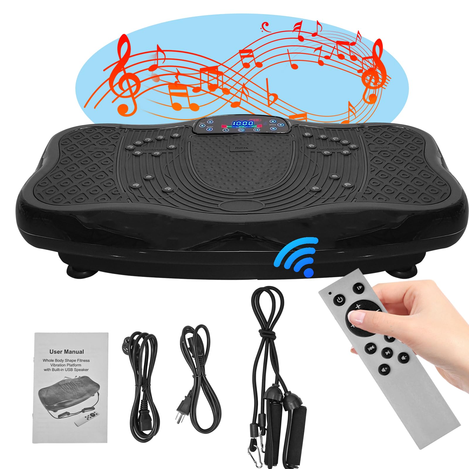 Amazon.com : EVGTTI XXL Vibration Plate Exercise Machine, Vibration ...