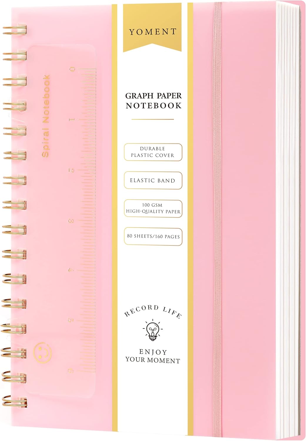 Amazon.com : Yoment Graph Paper Spiral Notebook A5 Graphing Notebook ...