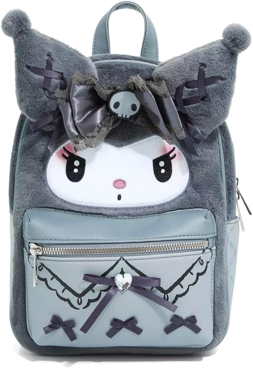 Amazon.com: Hot Topic Her Universe Kuromi Lolita Figural Mini Backpack ...