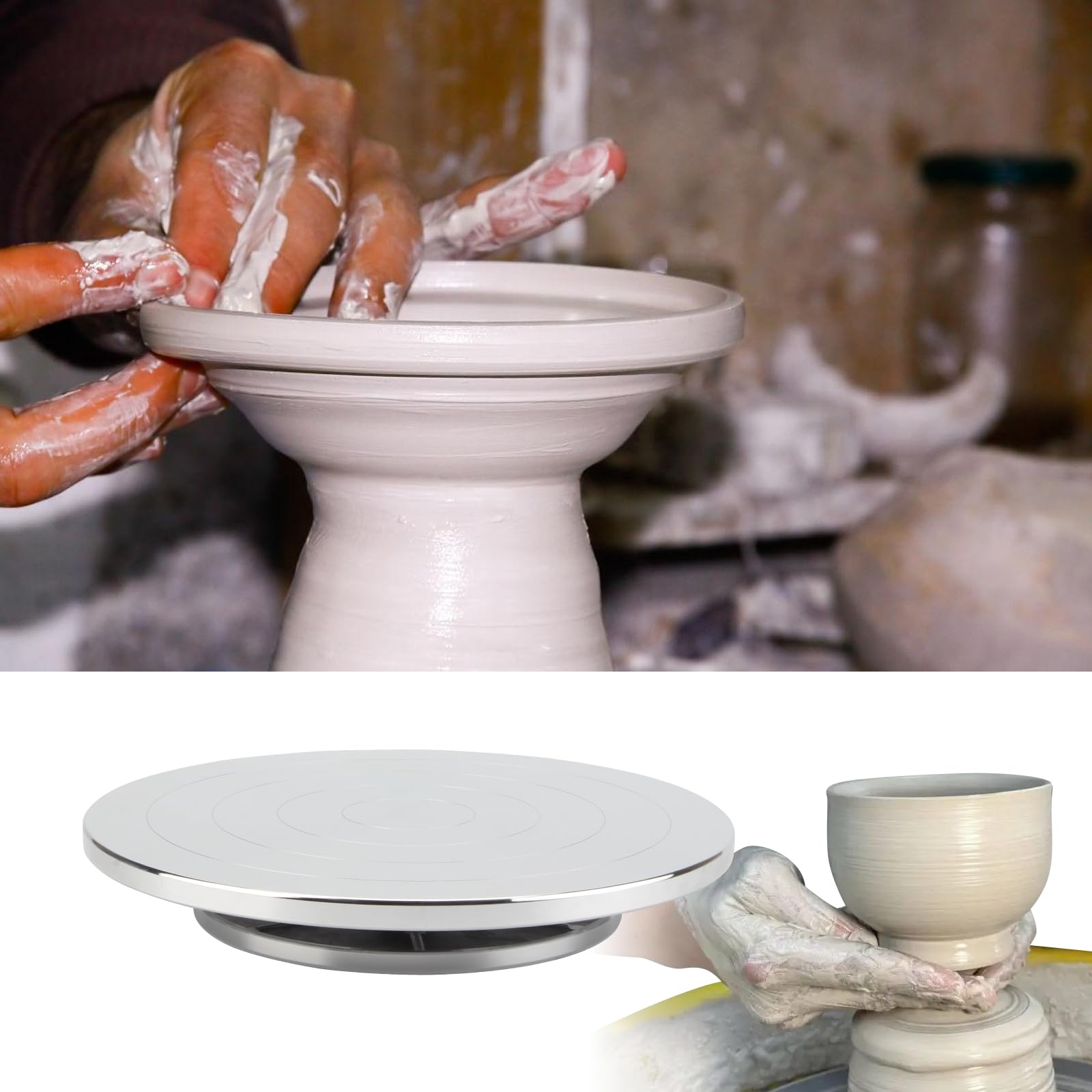 Snapklik.com : Pottery Turntable Sculpting Wheel, 11.8 Inch Ceramic ...