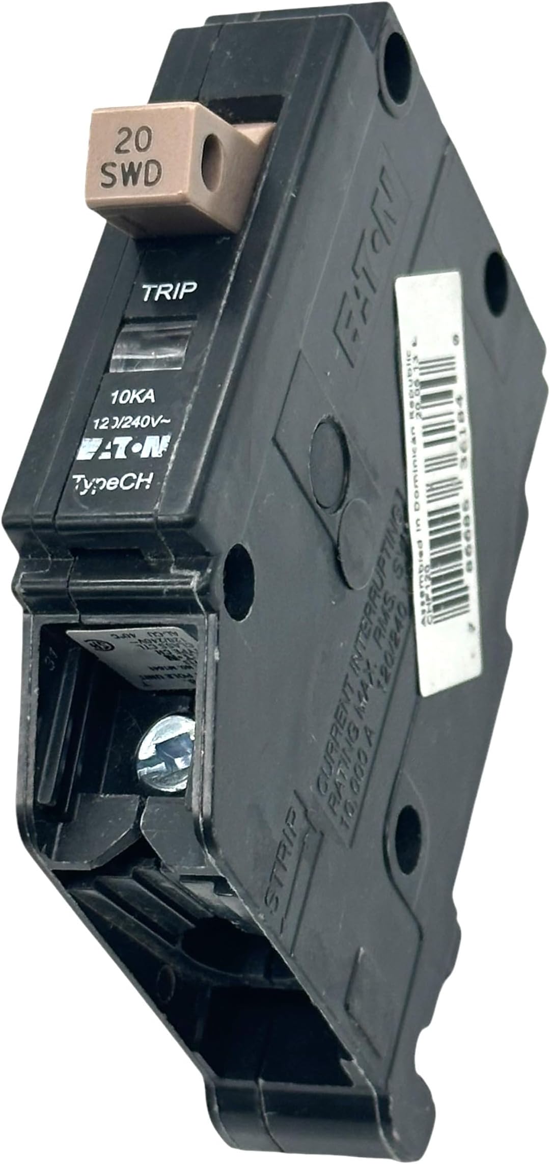 Cutler-Hammer 20A 1Pole Circuit Breaker CH120 - Thermal Magnetic ...