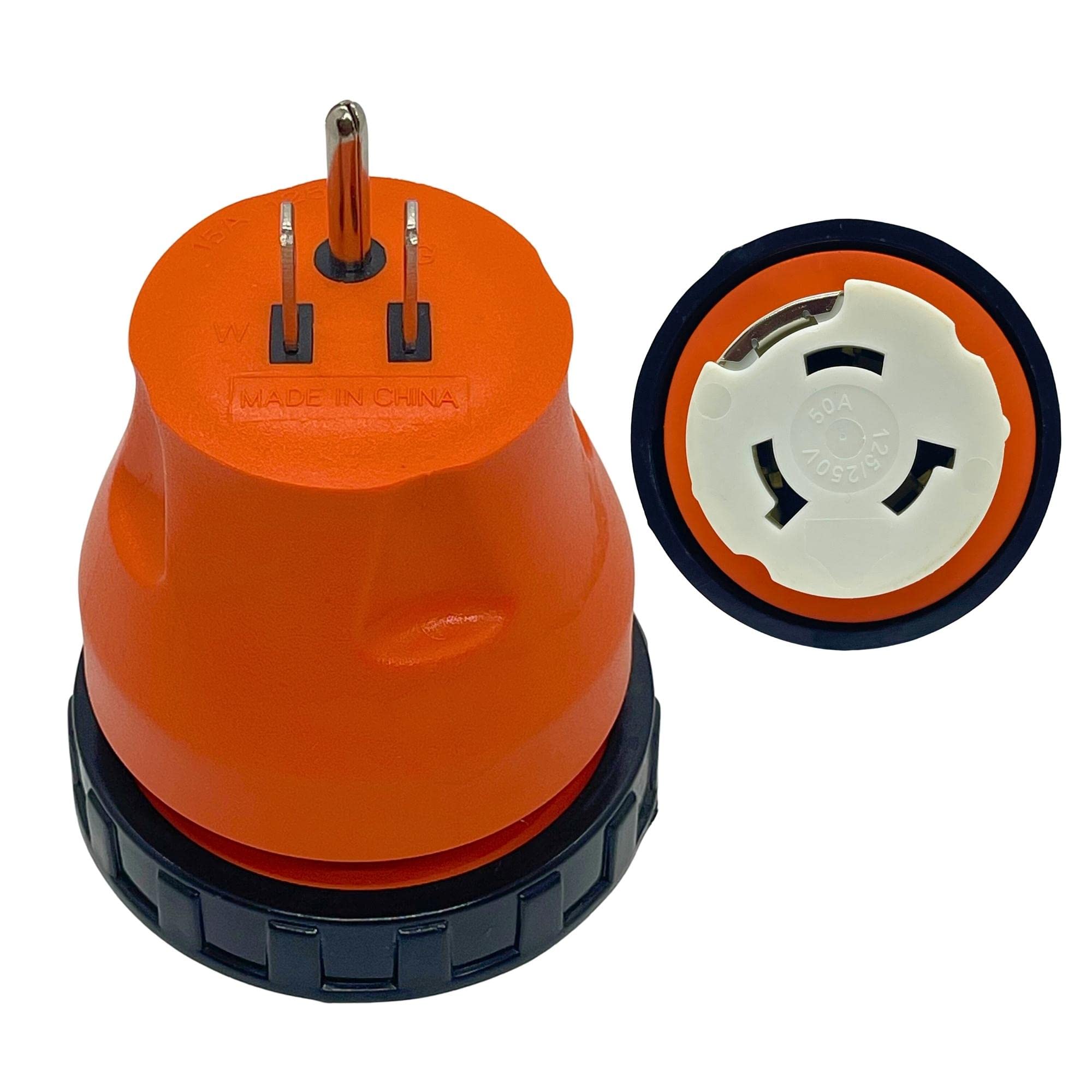 Amazon.com: Sintron 3 Prong 15 Amp to 50 Amp Detachable RV Power Cord ...