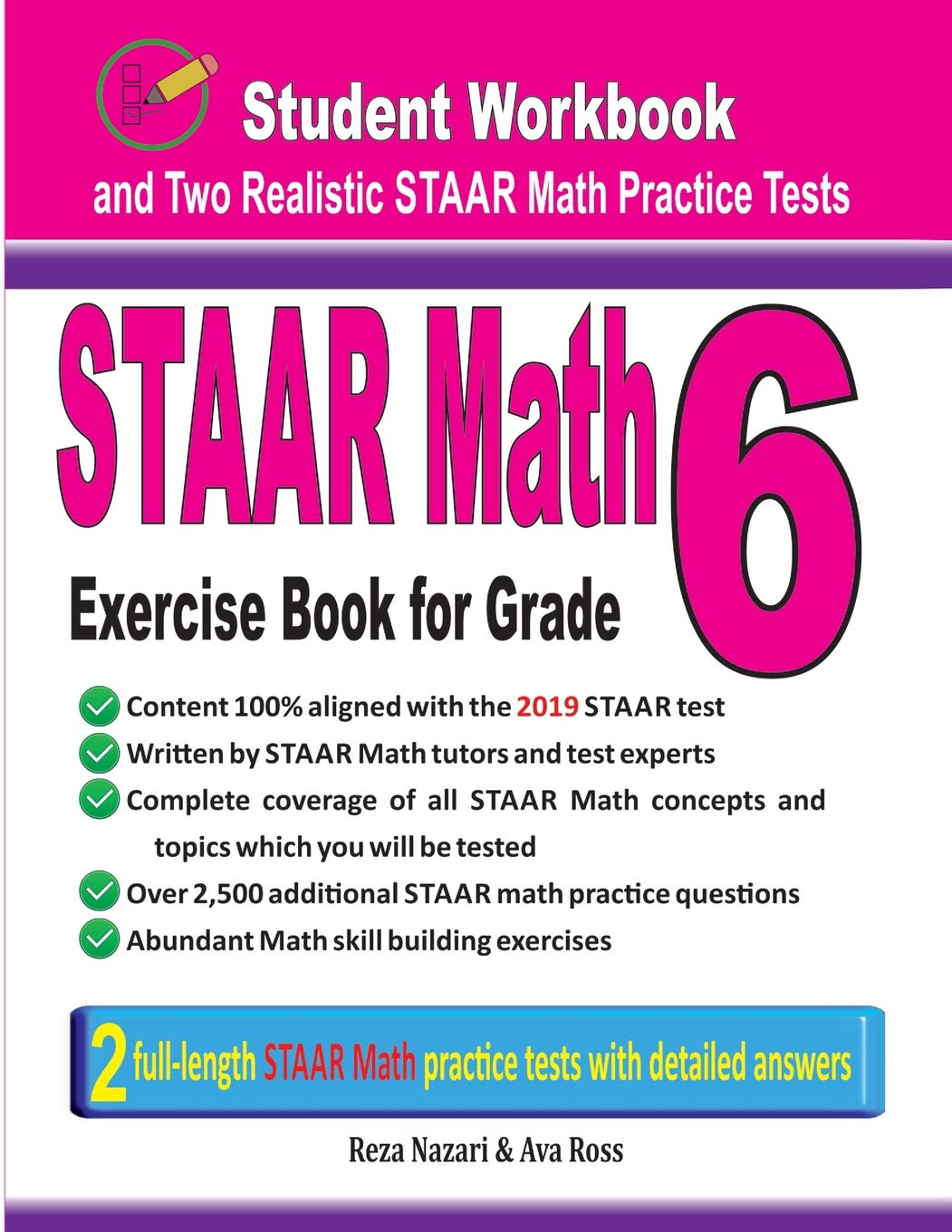 Buy STAAR Math Exercise Book for Grade 6: Student Workbook and Two ...