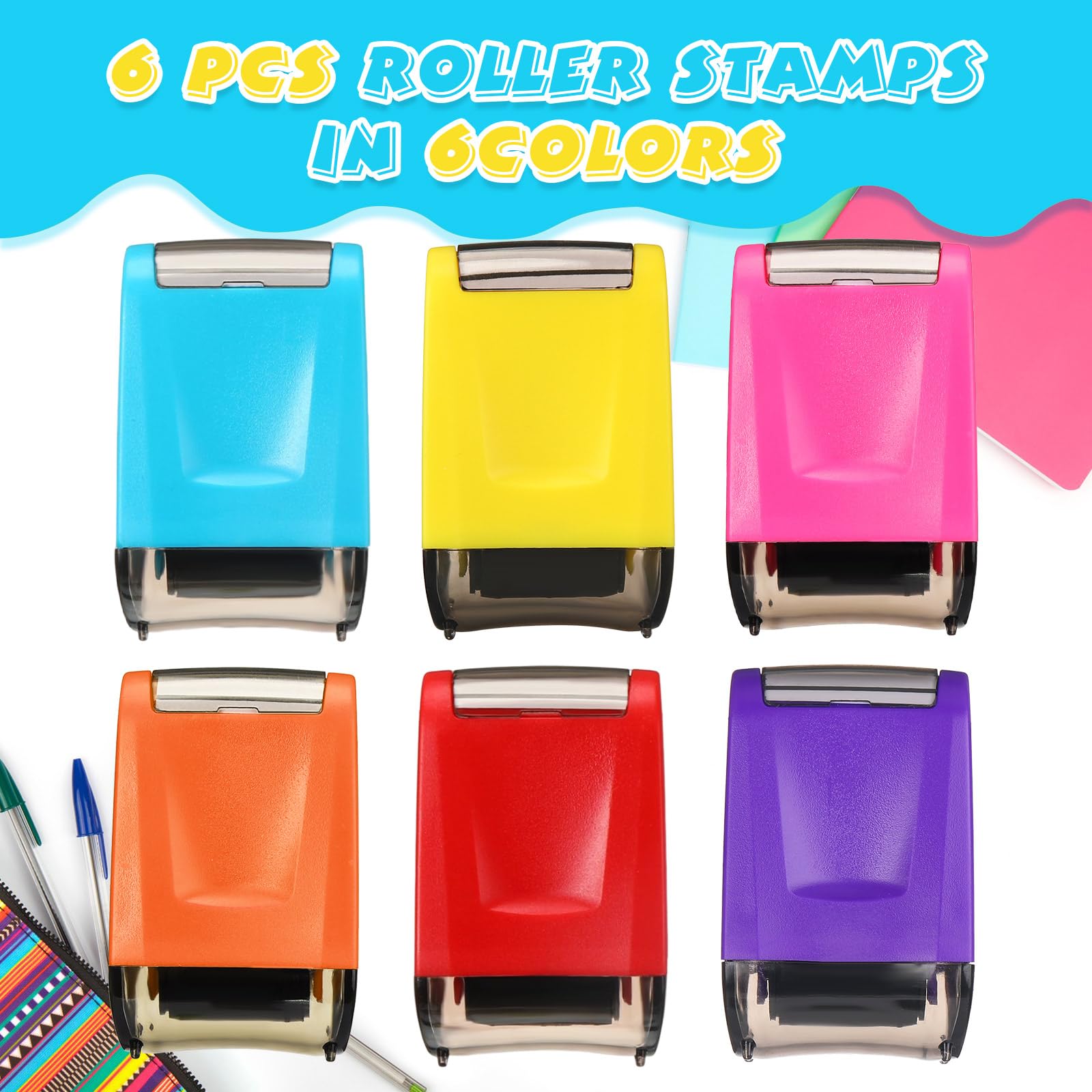 Snapklik.com : 6 Pcs Dashed Handwriting Lines Practice Roller Stamp 6 ...