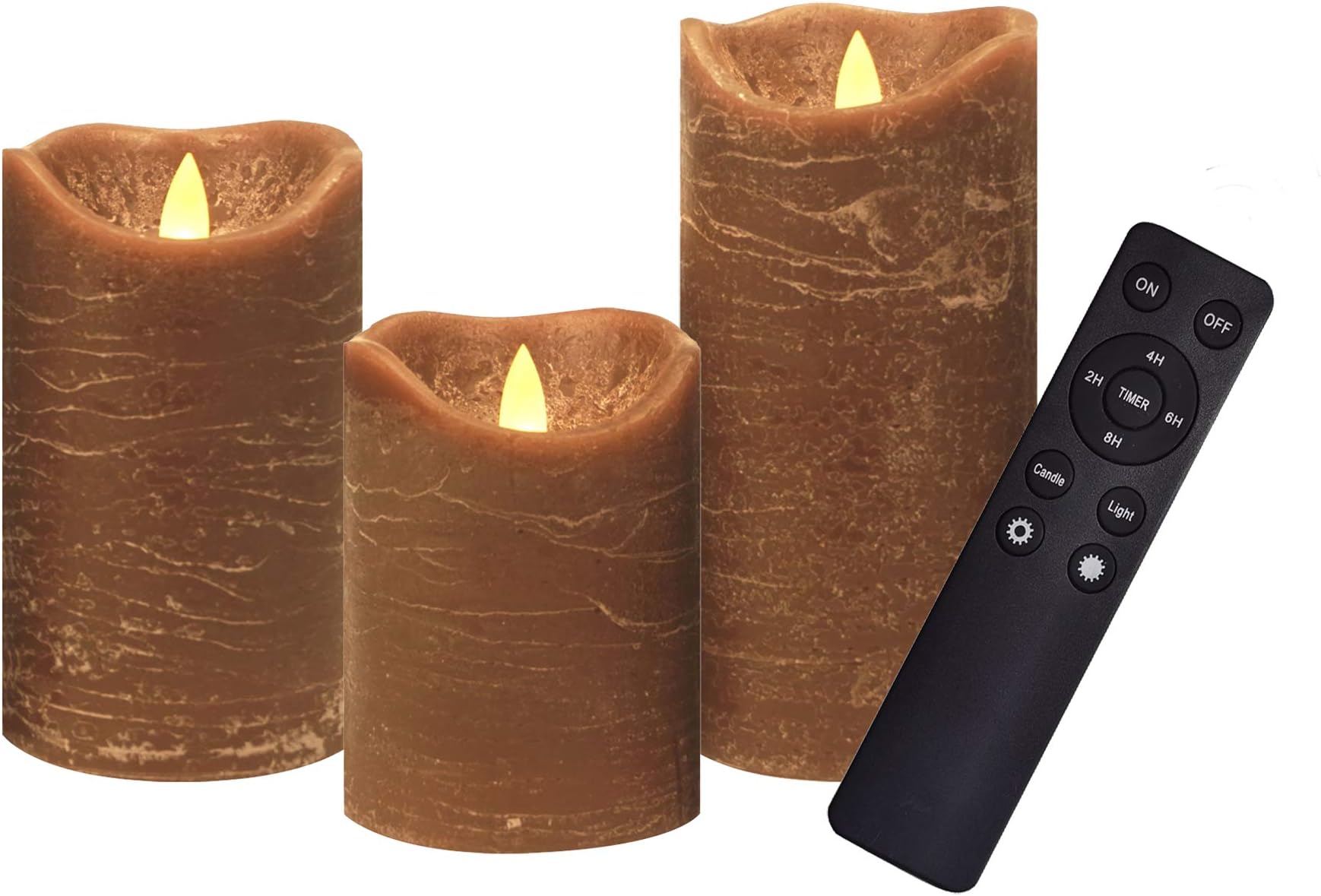 Amazon.com: Burnt Mustard 2"x3" Pillar Candle with Timer : Home & Kitchen