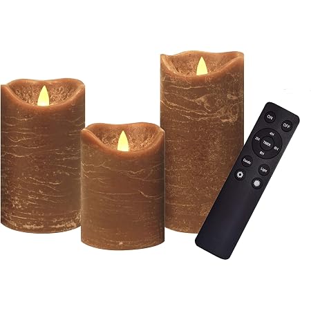 Amazon.com: Kitch Aroma Set of 3 Assorted Grey/Brown/Black flameless ...