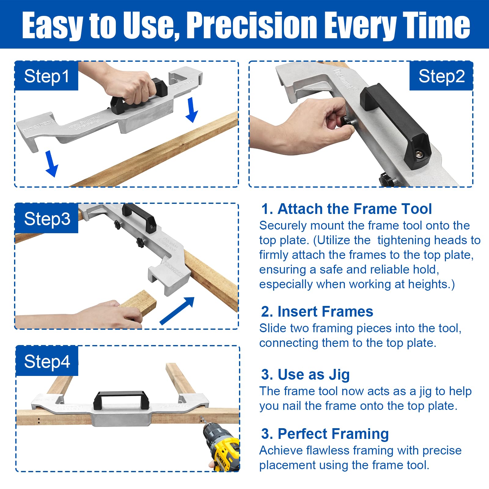 Snapklik.com : Framing Tools, Upgrade16 Inch On-Center Stud Layout Tool ...