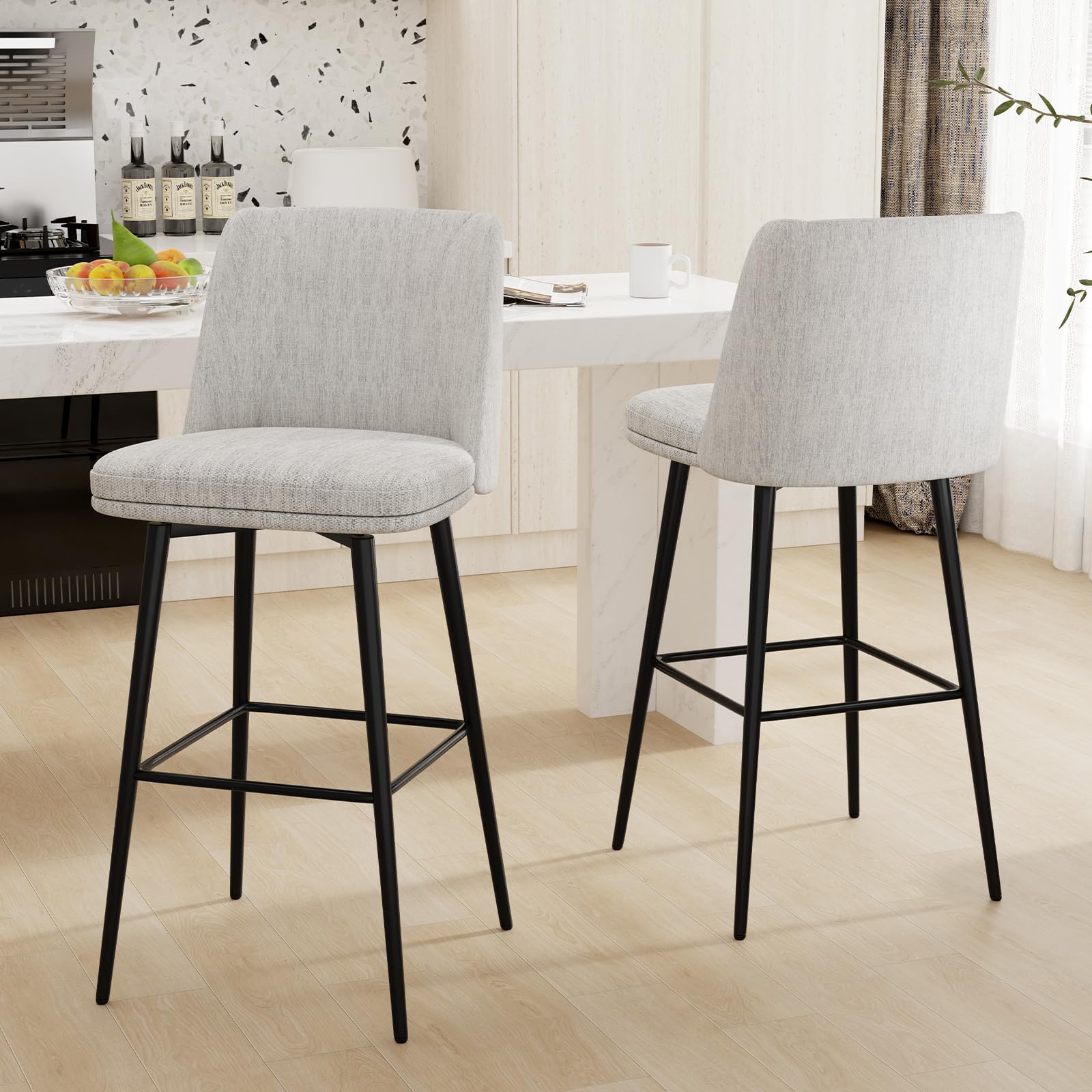 Amazon.com: Sunny Heart Modern Bar Stools, 30 Inch Bar Stools Set of 2 ...