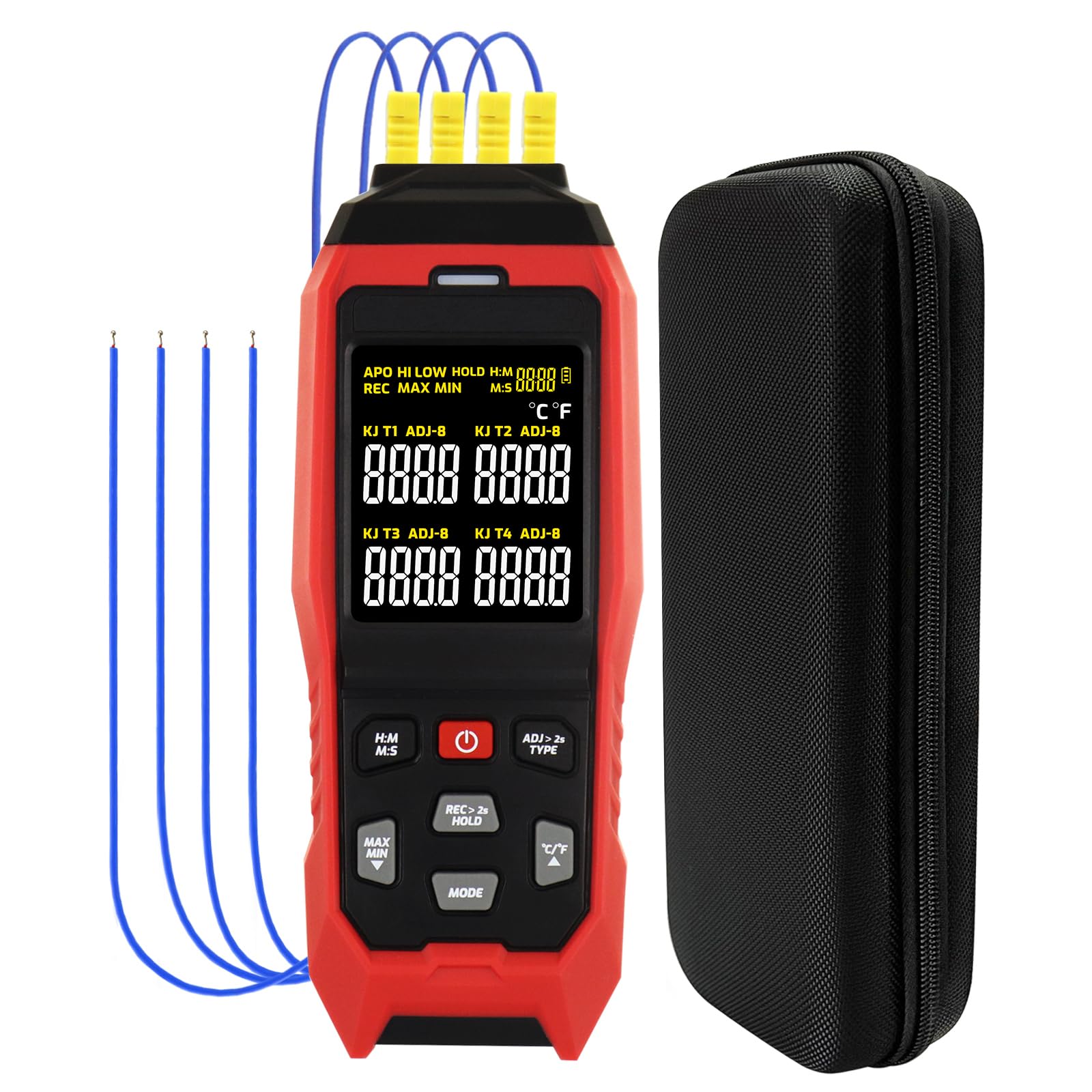 Buy 4-Channel Thermocouple Thermometer DataLogger, Digital K/J/T Type ...
