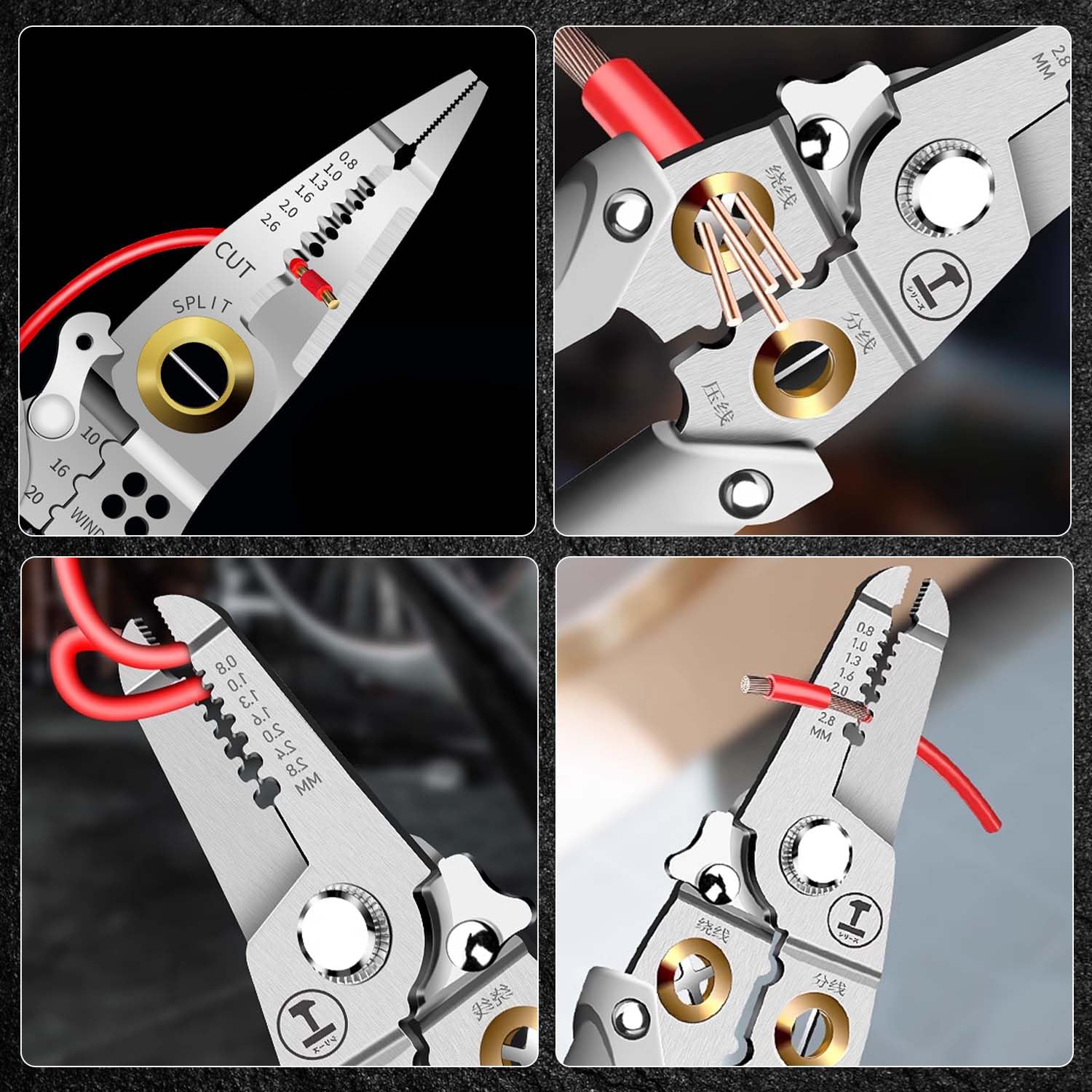 Snapklik.com : 7-Inch Multipurpose Wire Stripper - Professional Tool Gift