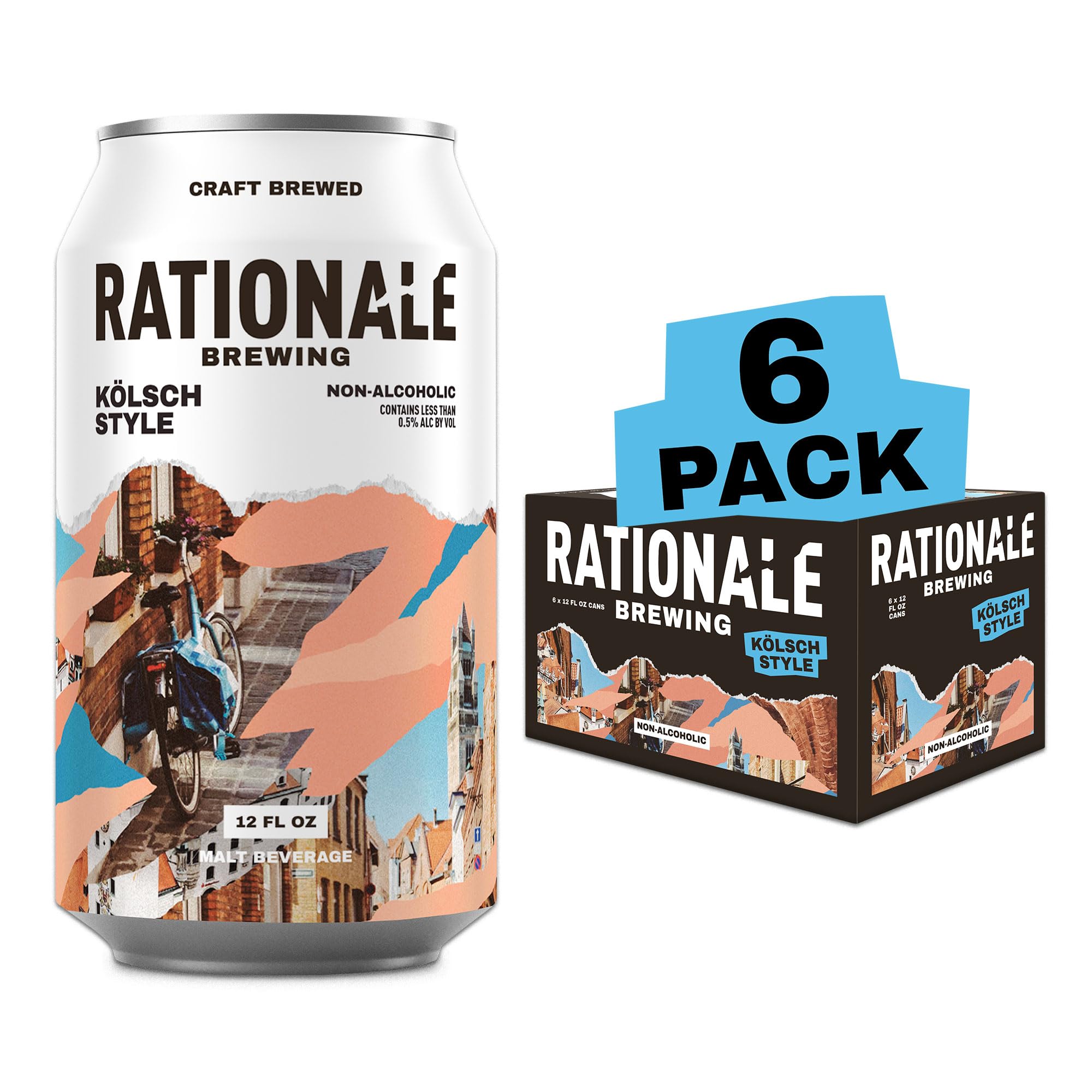 Amazon.com: Rationale Brewing Non Alcoholic Beer, Kolsch Style, Premium ...